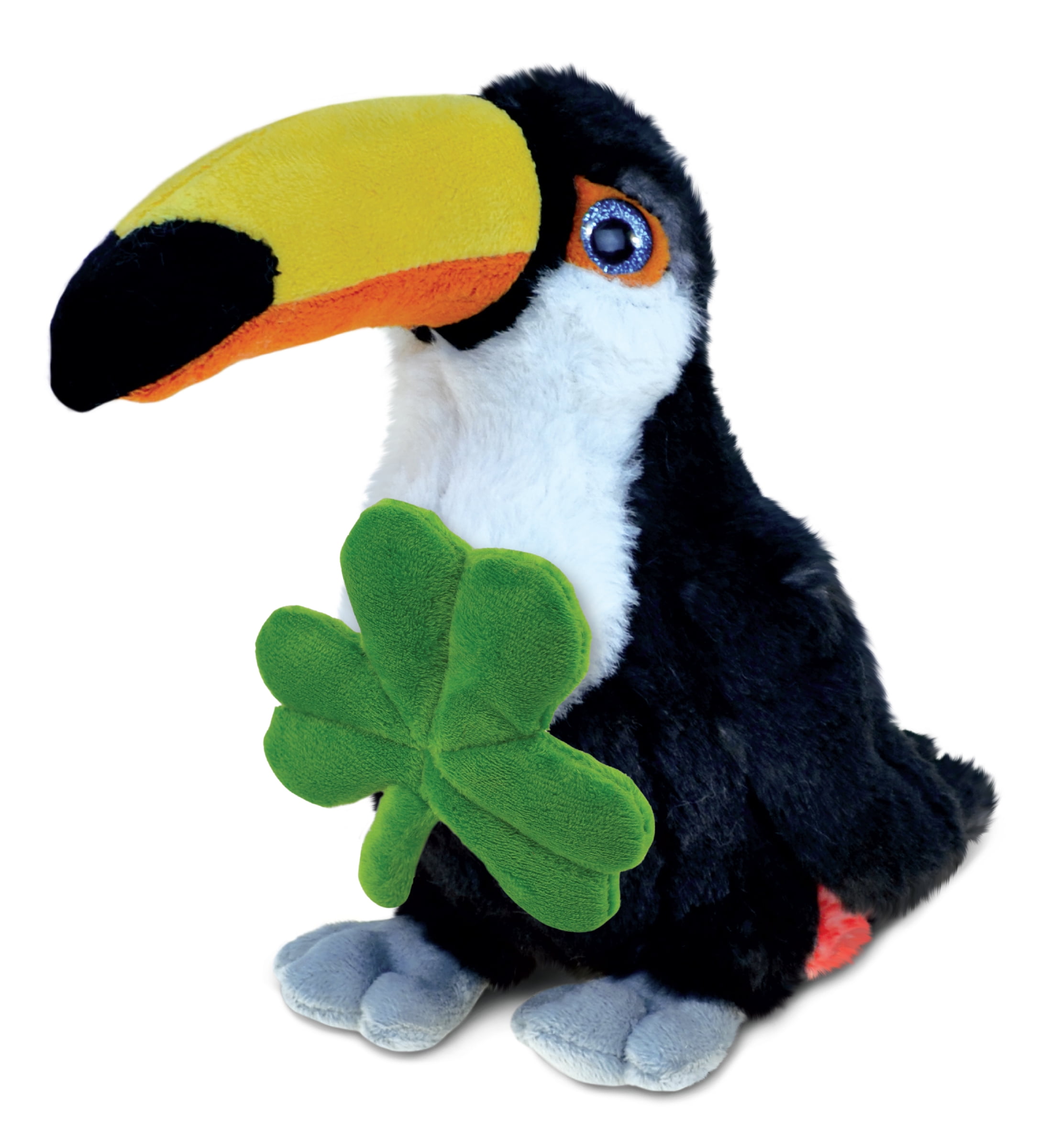 DolliBu Super Soft Toucan Bird Stuffed Animal with Green Plush Shamrock ...