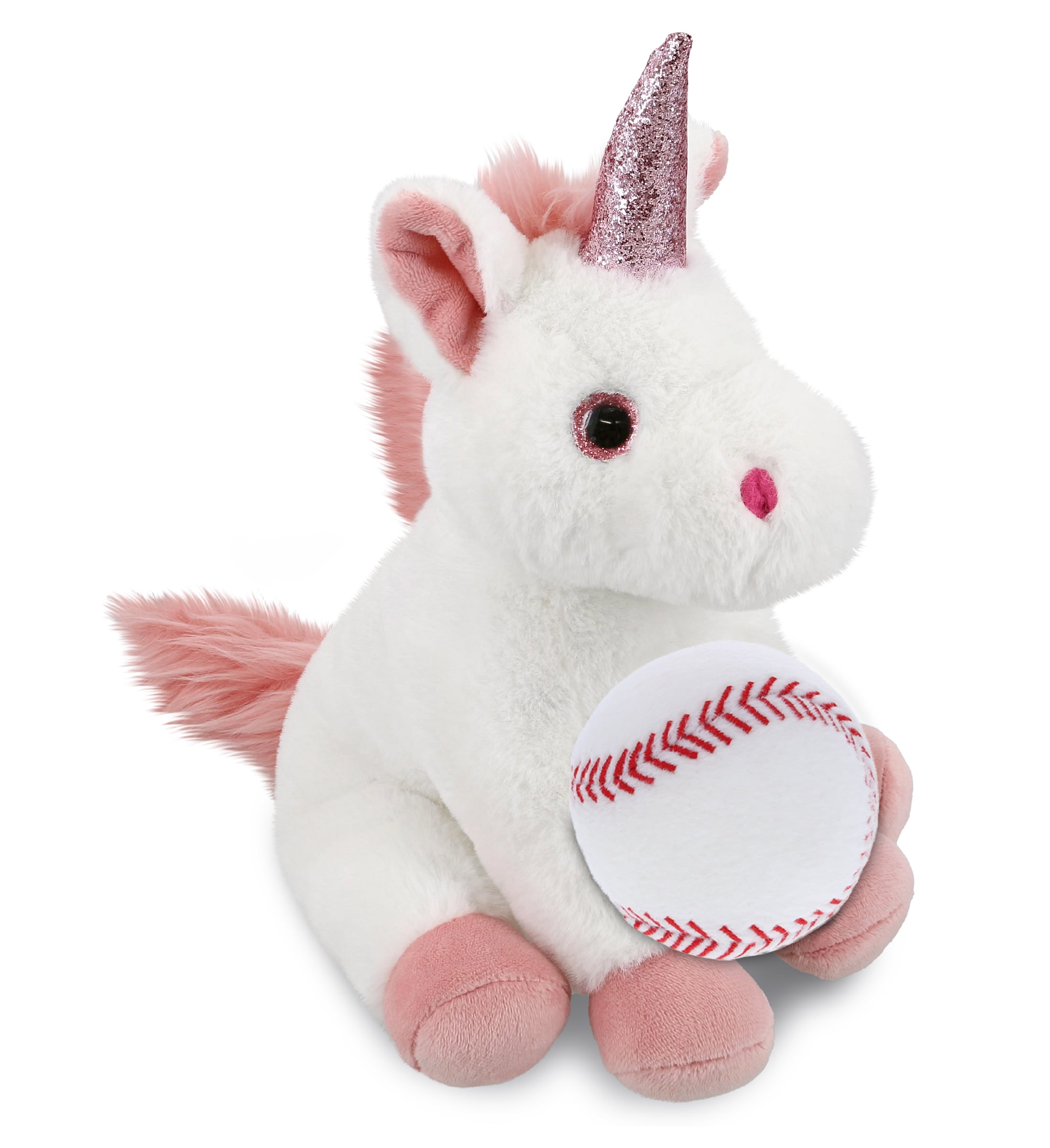 DolliBu Super Soft White Unicorn Stuffed Animal with Baseball Plush ...