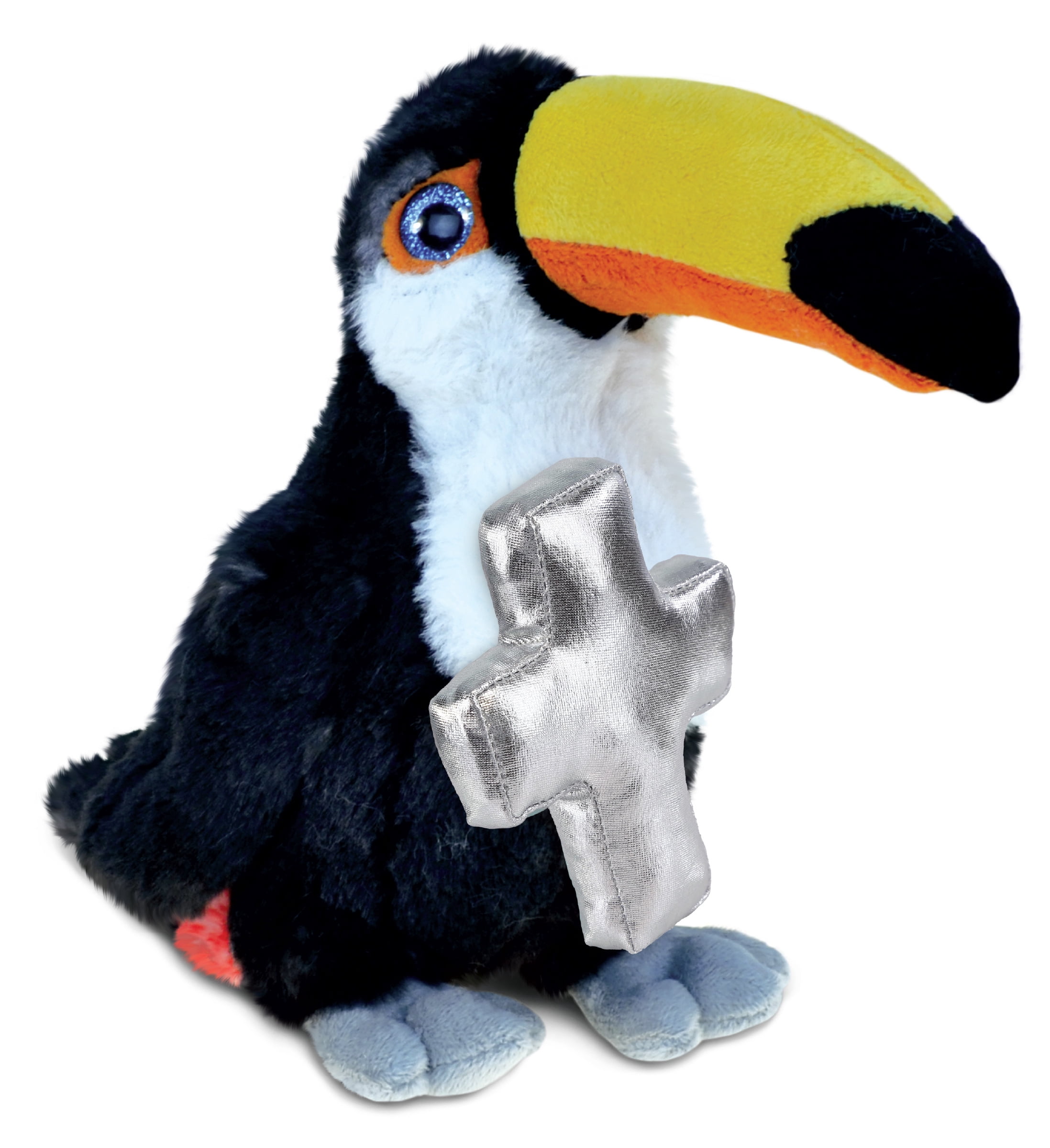 DolliBu Toucan Bird Stuffed Animal with Silver Cross Plush – Religious ...