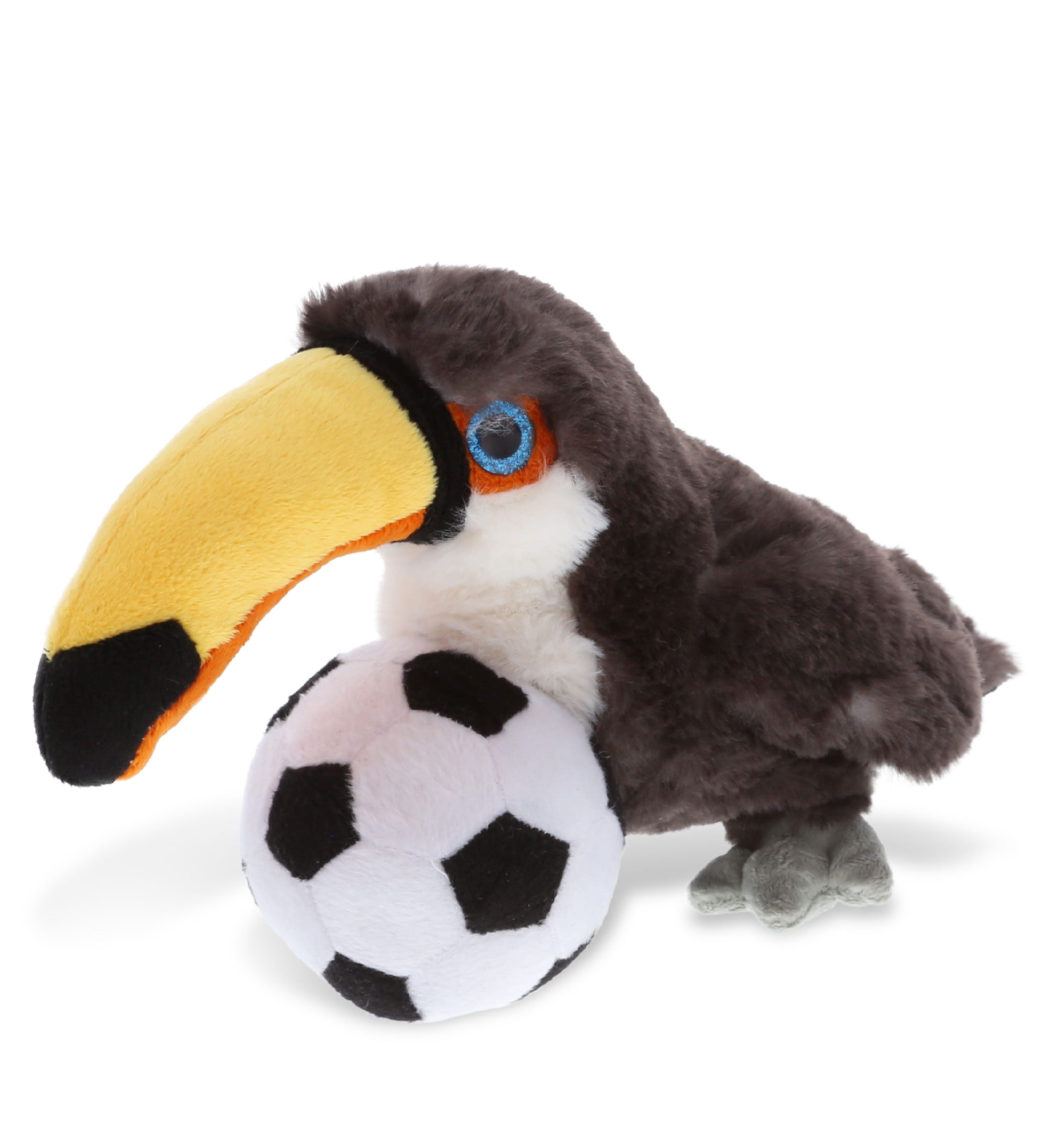 DolliBu Toucan Stuffed Animal with Soccer Ball Plush - Soft Plush ...