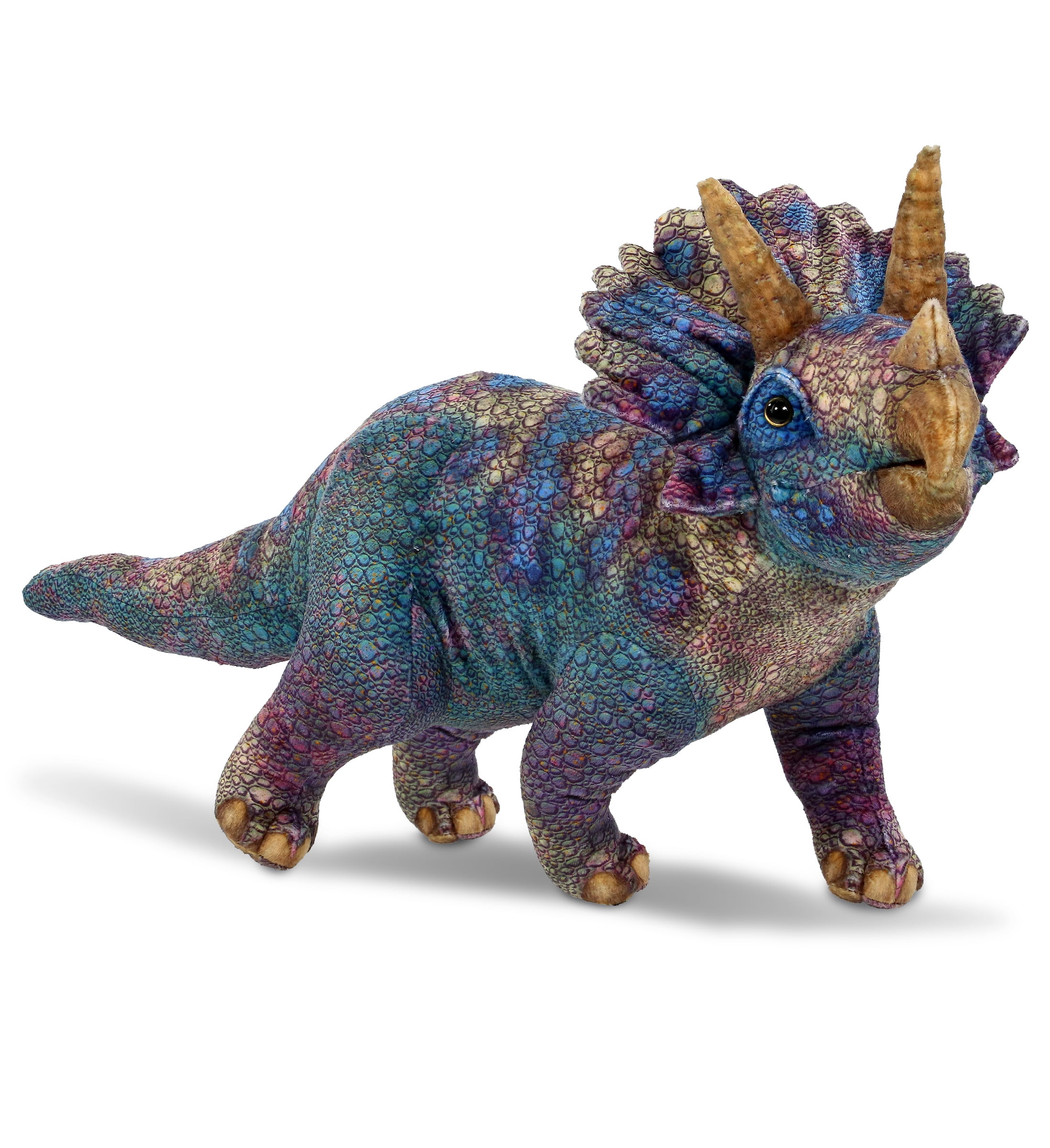 DolliBu Triceratops Dinosaur Stuffed Animal - Huggable Dinosaur Plush ...