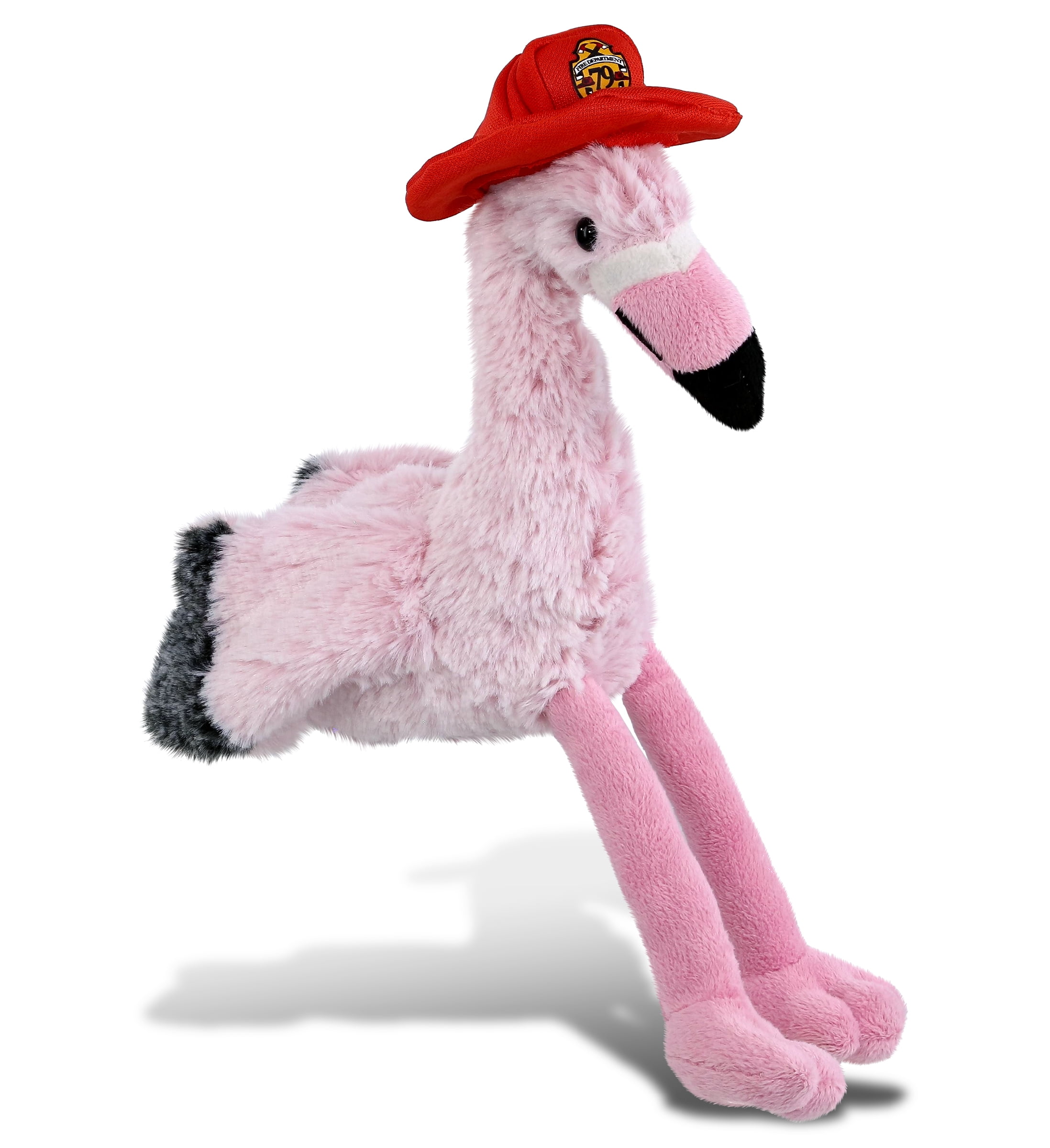 DolliBu Tropical Pink Flamingo Firefighter Stuffed Animal - Super Soft ...