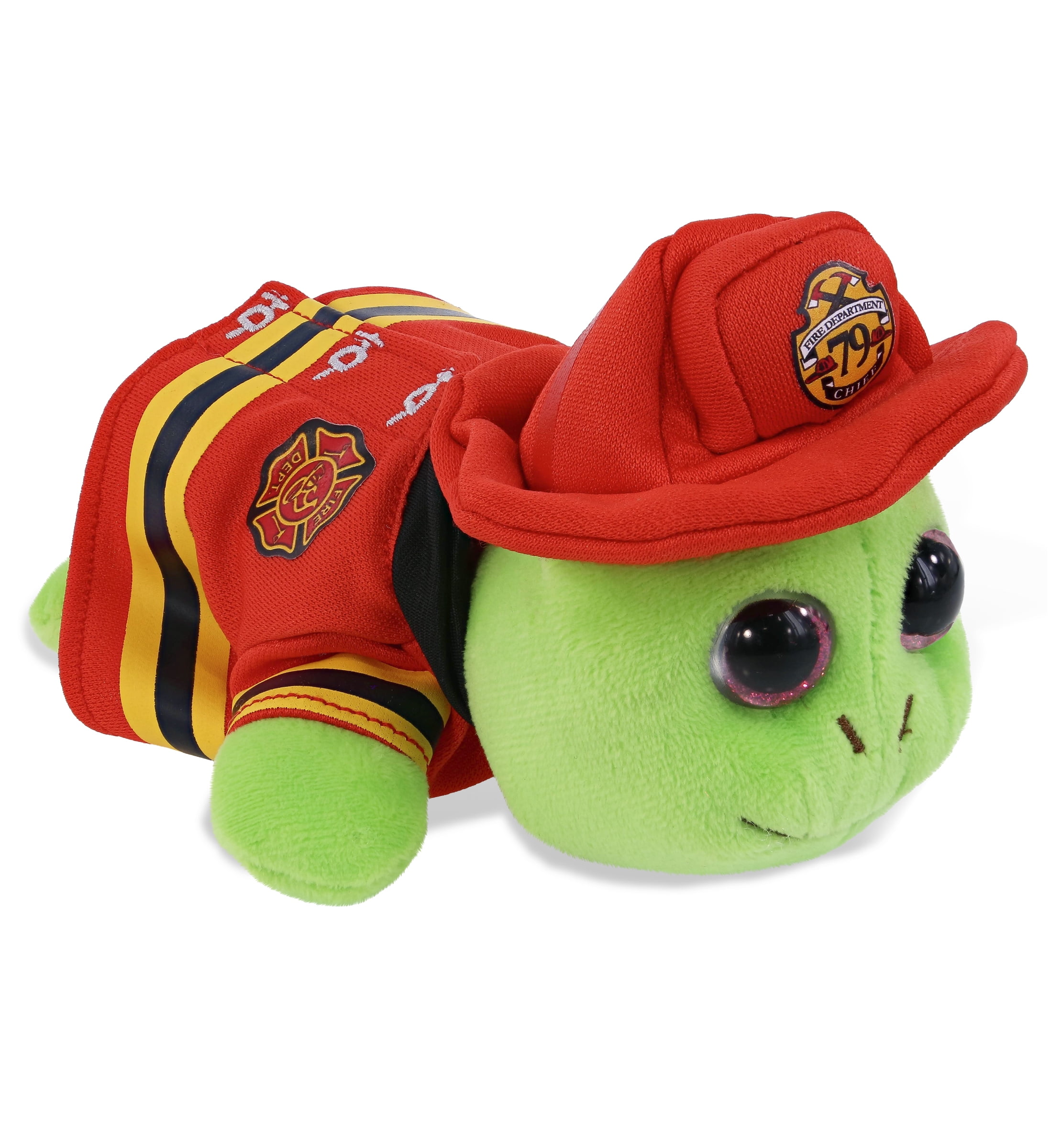 DolliBu Turtle Firefighter Stuffed Animal - Pink Shell Sea Turtle ...