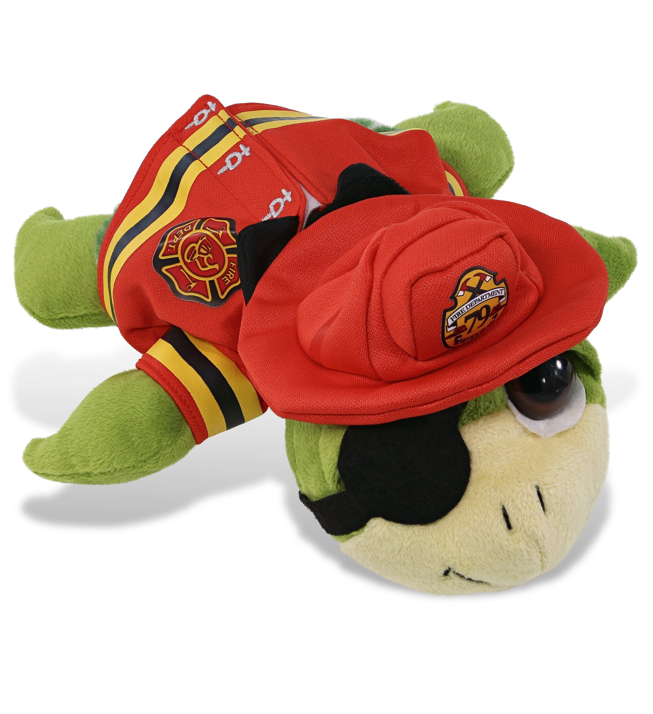 DolliBu Turtle Firefighter Stuffed Animal - Super Soft Green Pirate ...