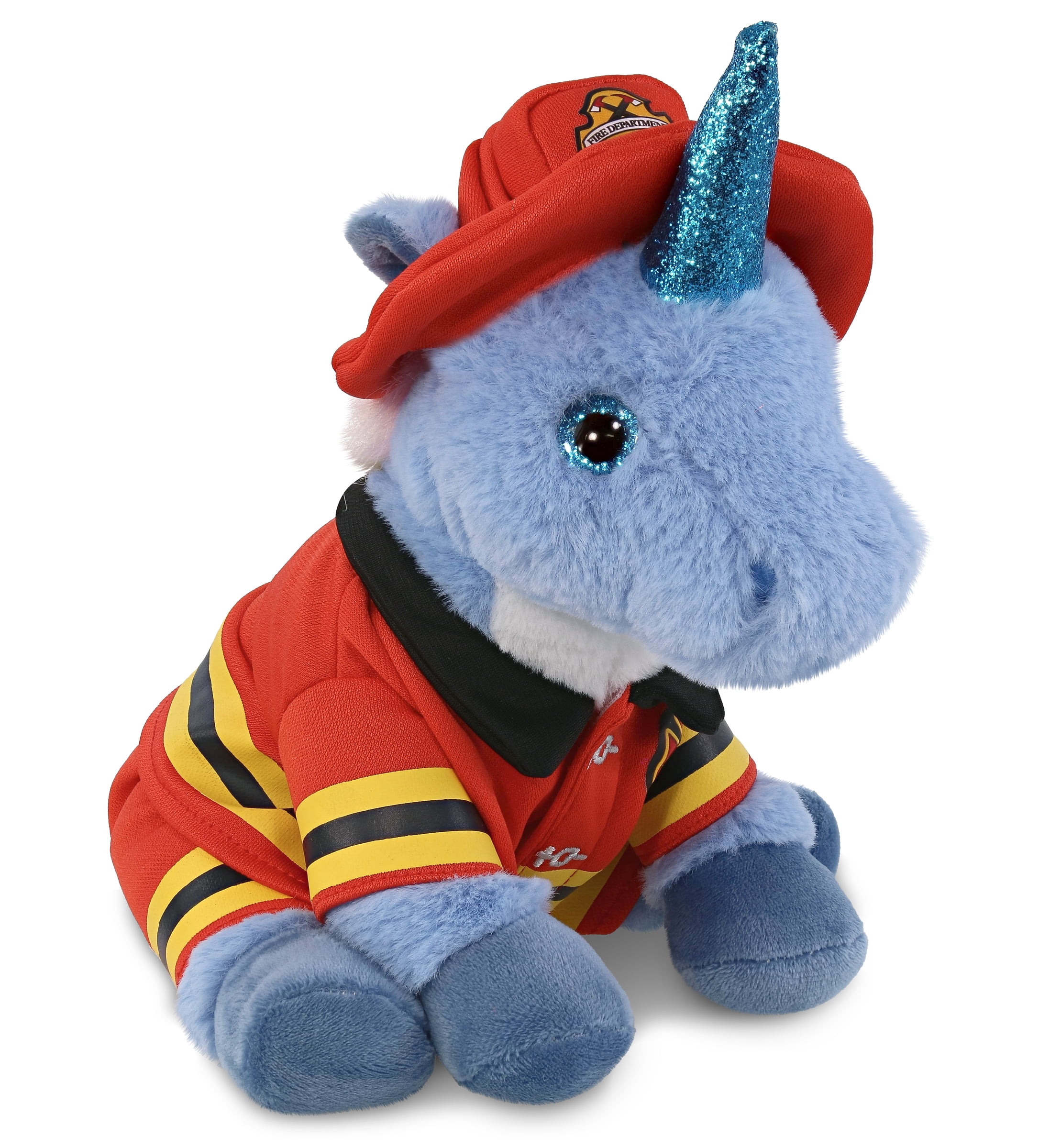 DolliBu Unicorn Firefighter Stuffed Animal - Sper Soft Blue Unicorn ...