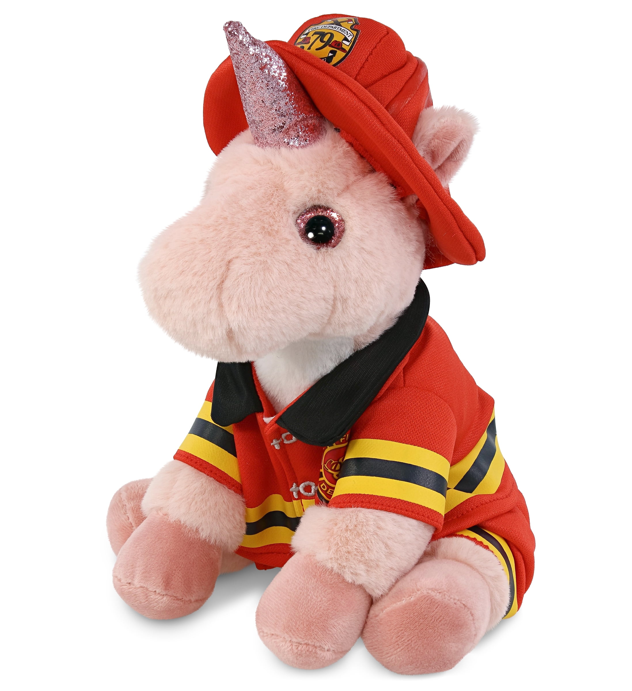 DolliBu Unicorn Firefighter Stuffed Animal - Sper Soft Pink Unicorn ...