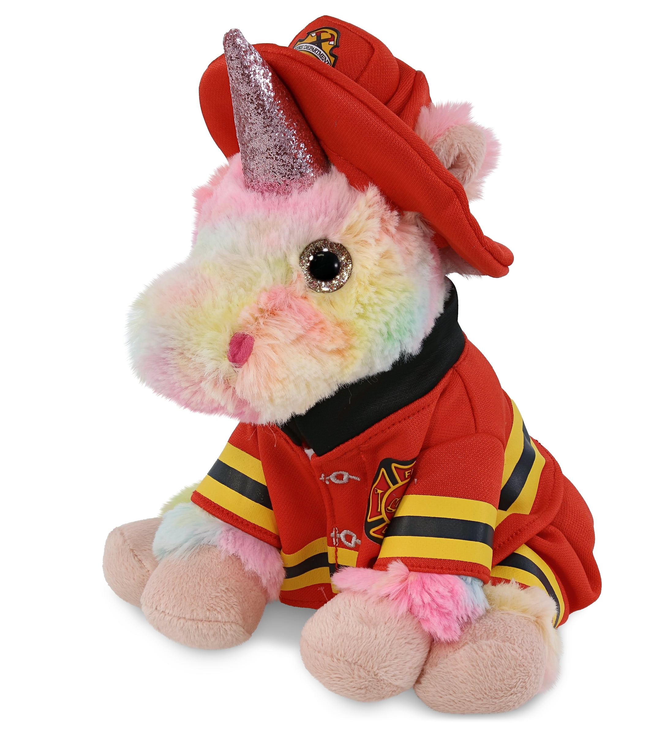 DolliBu Unicorn Firefighter Stuffed Animal - Super Soft Rainbow Unicorn ...
