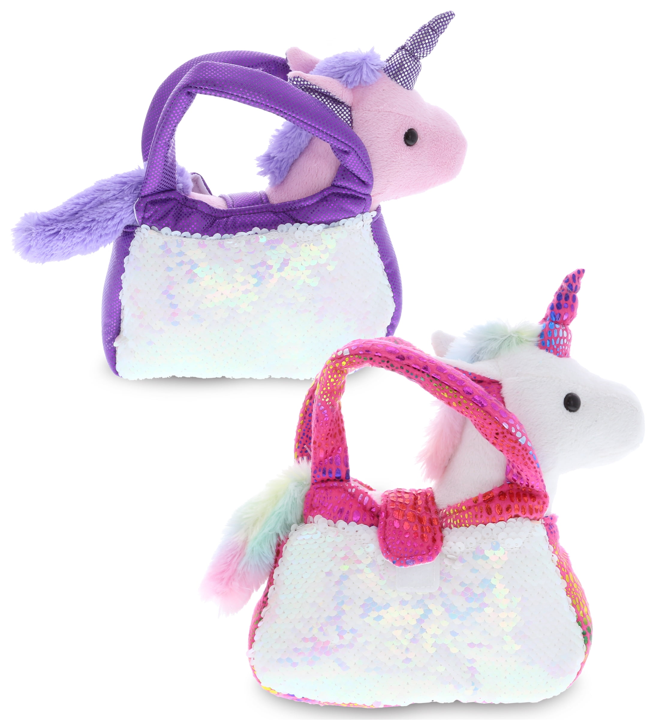 DolliBu Unicorn Sequin Bags Collection Set of 2 - Pink and Purple ...