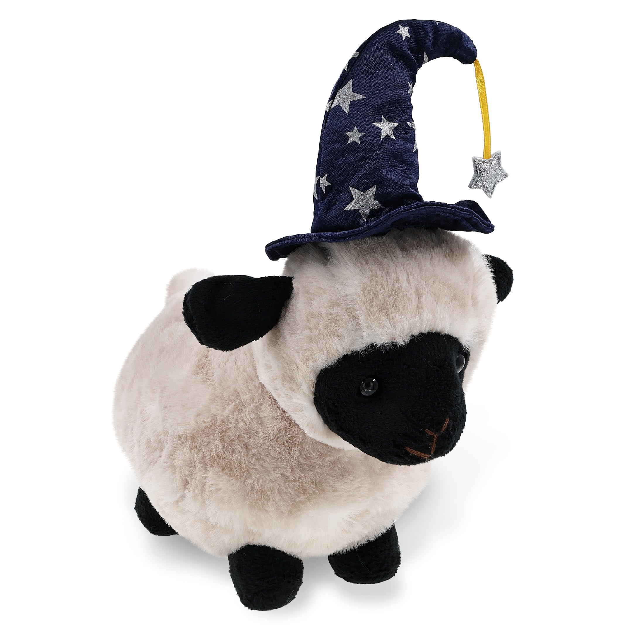 DolliBu Valais Blacknose Sheep Stuffed Animal with Wizard Costume Hat ...