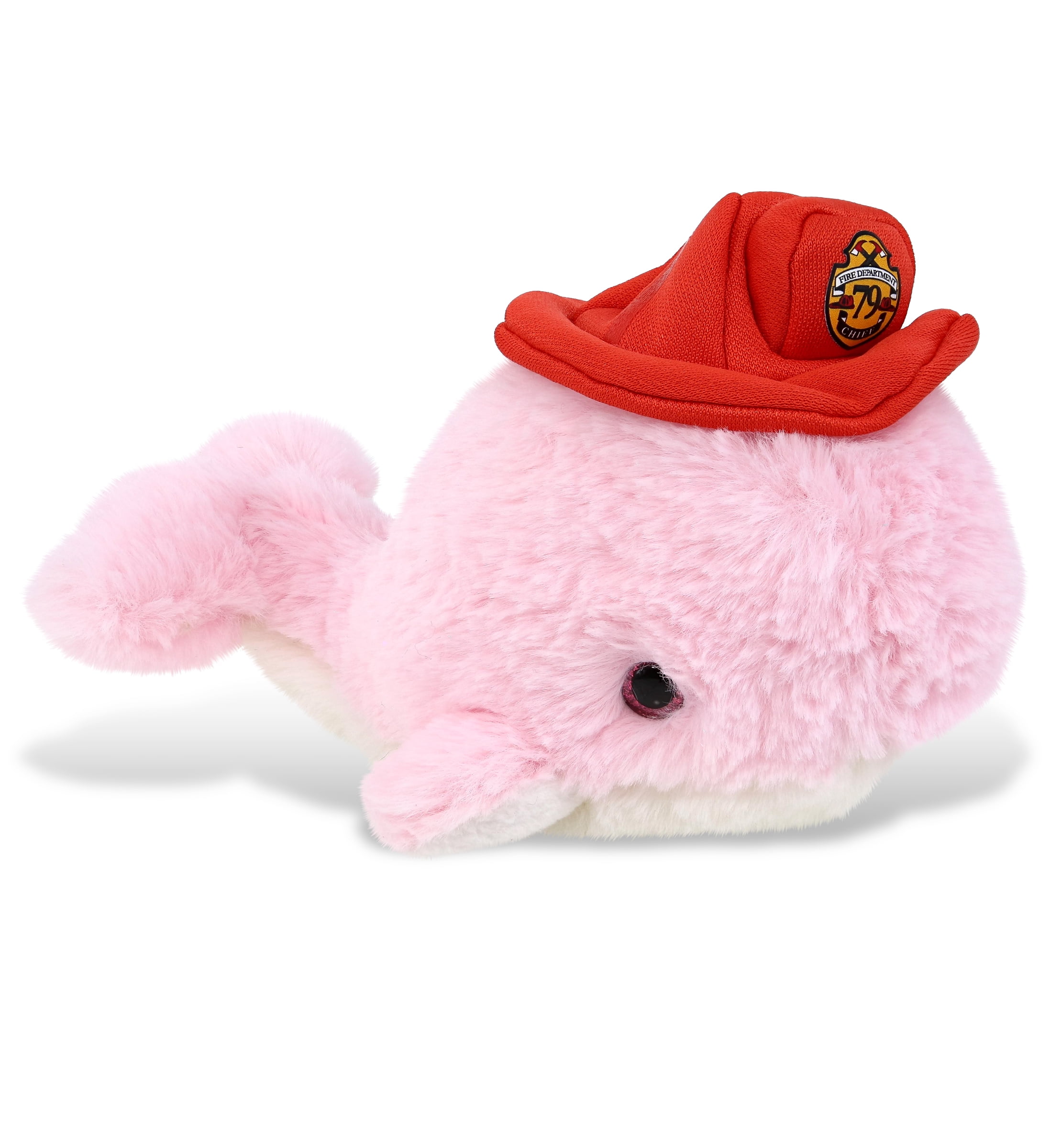 DolliBu Whale Firefighter Stuffed Animal - Super Soft Pink Whale ...