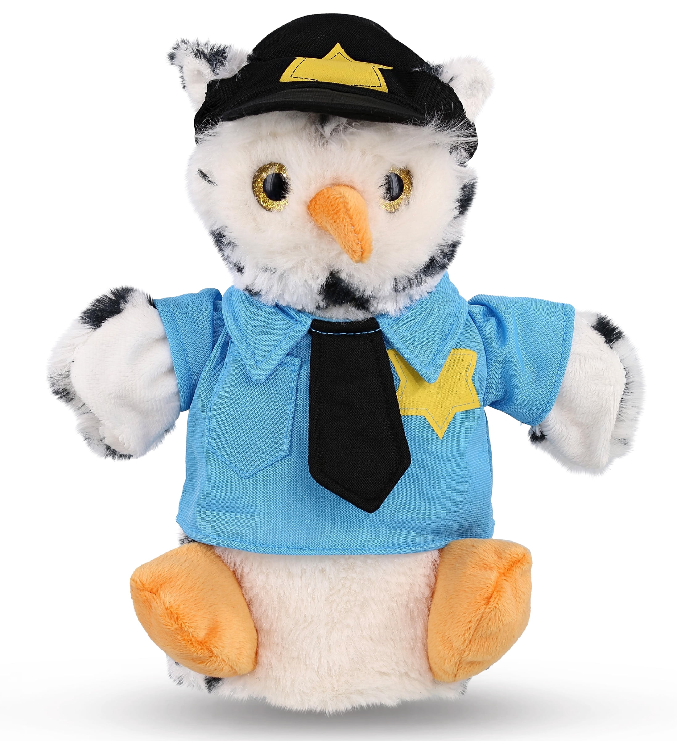 DolliBu White Owl Hand Puppet Police Officer Super Soft Plush Toy ...