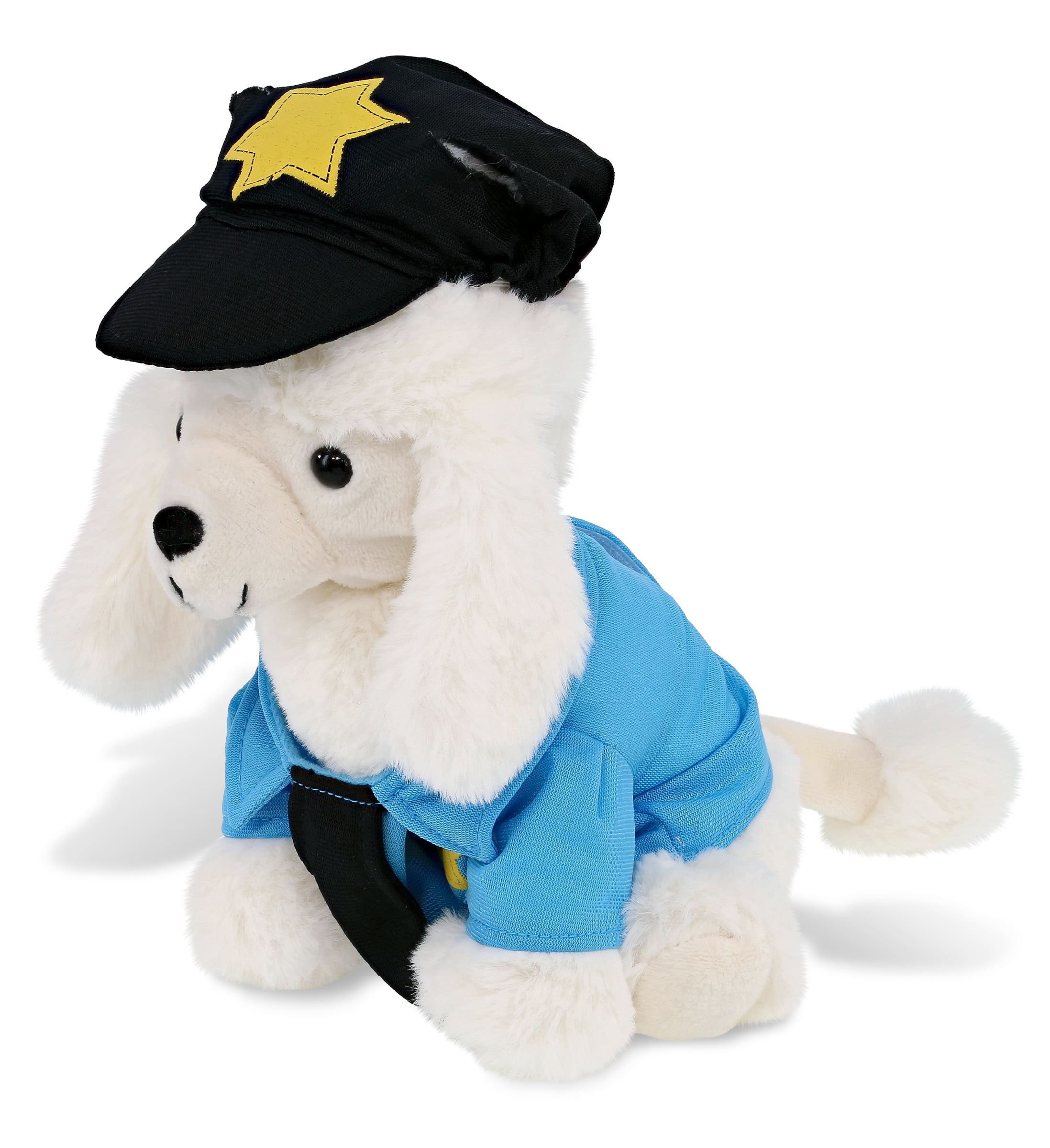 DolliBu White Poodle Dog Police Officer Super Soft Plush Toy - Soft ...