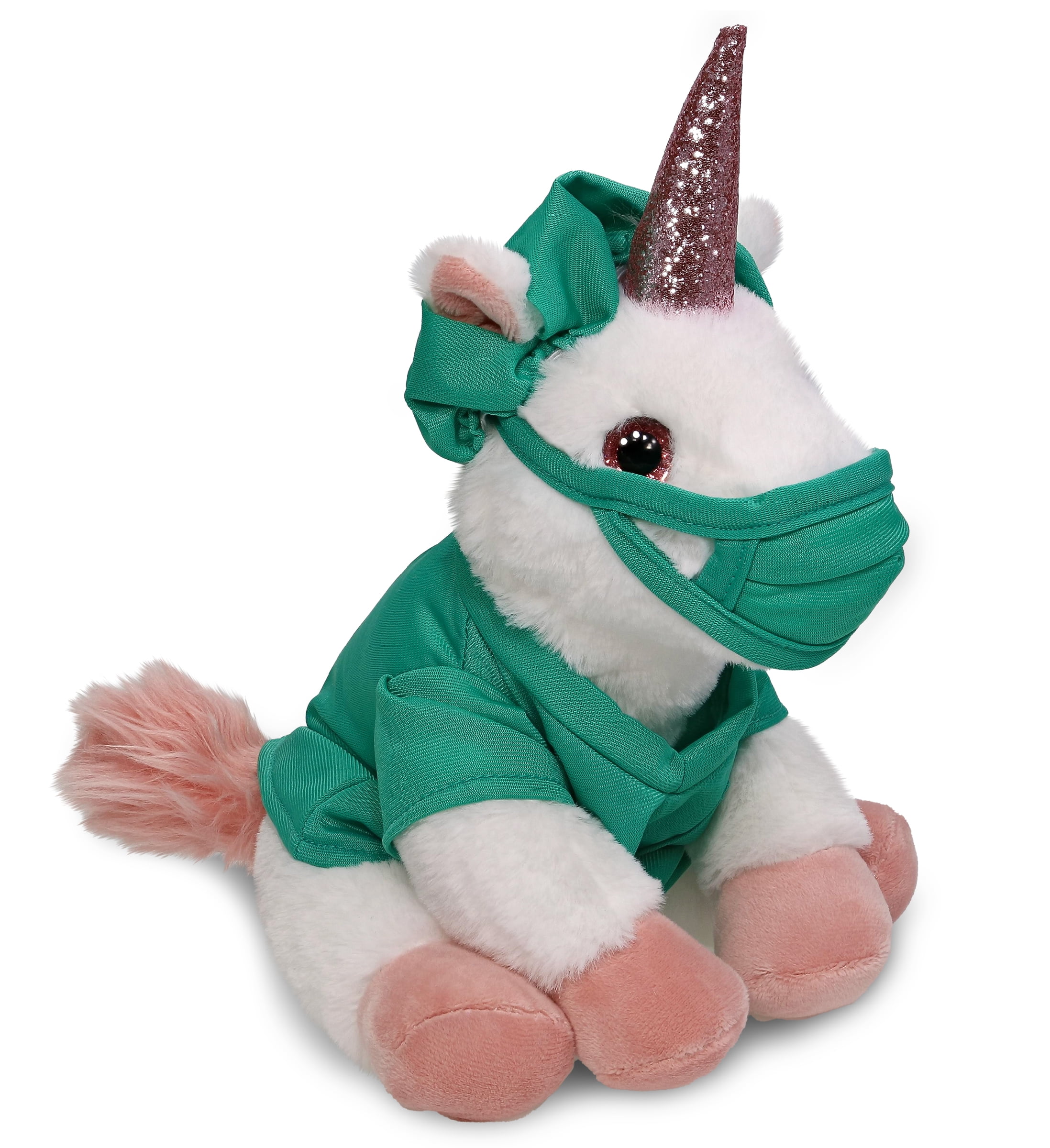 DolliBu White Unicorn Doctor Plush Toy - Super Soft Unicorn Doctor ...