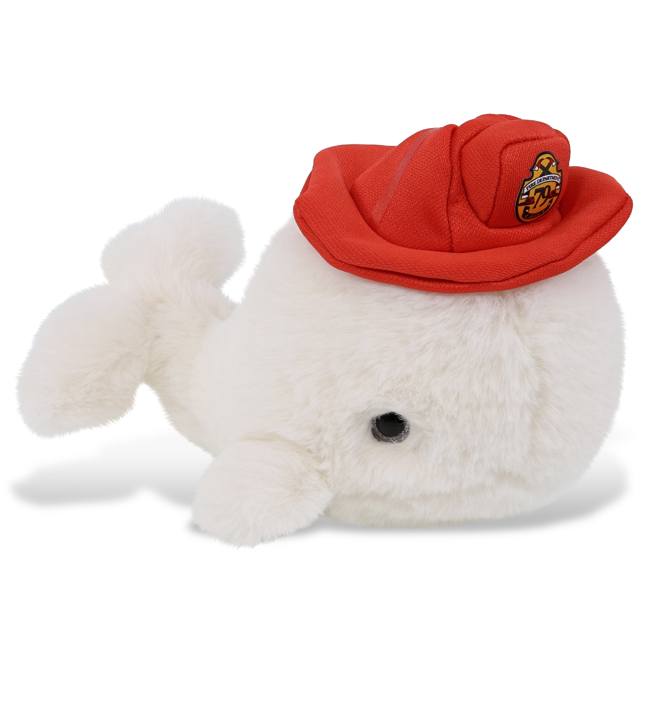 DolliBu White Whale Firefighter Stuffed Animal - Super Soft Whale ...