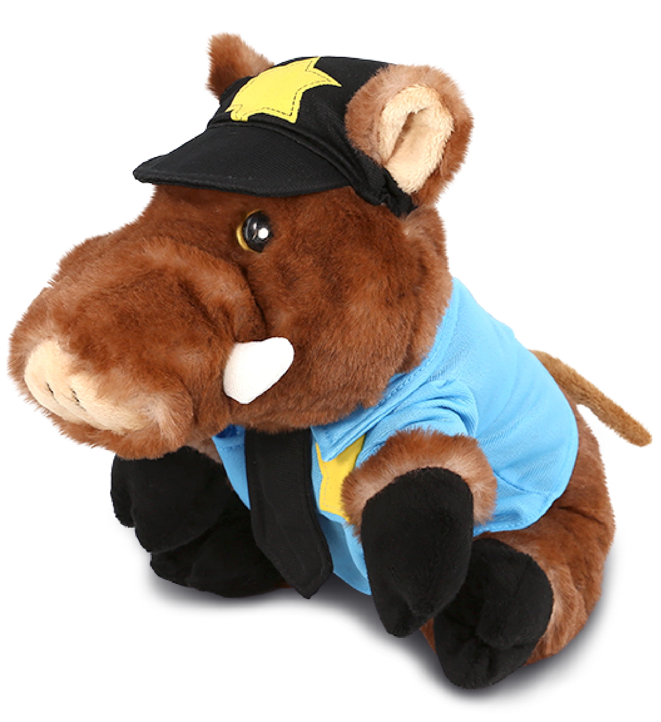 DolliBu Wild Boar Police Officer Plush Toy - Soft Boar Cop Stuffed ...