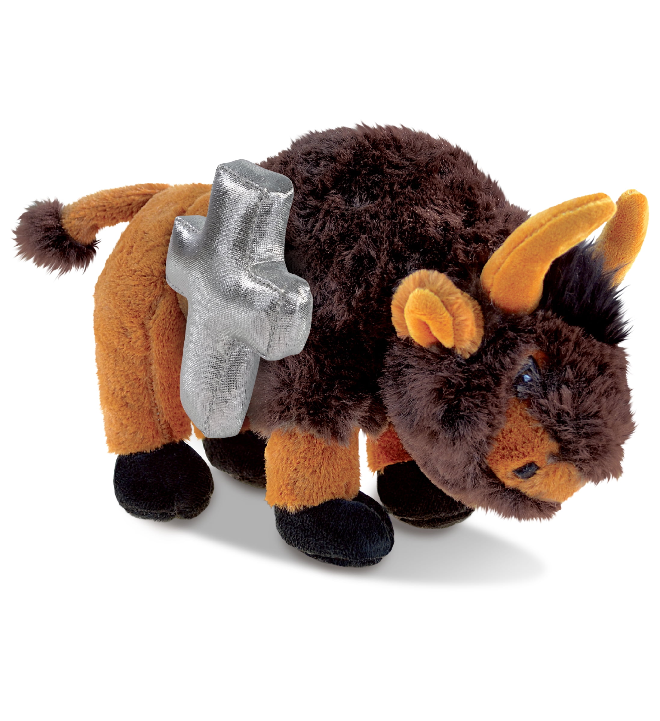 DolliBu Wild Buffalo Stuffed Animal with Silver Cross Plush - Religious ...
