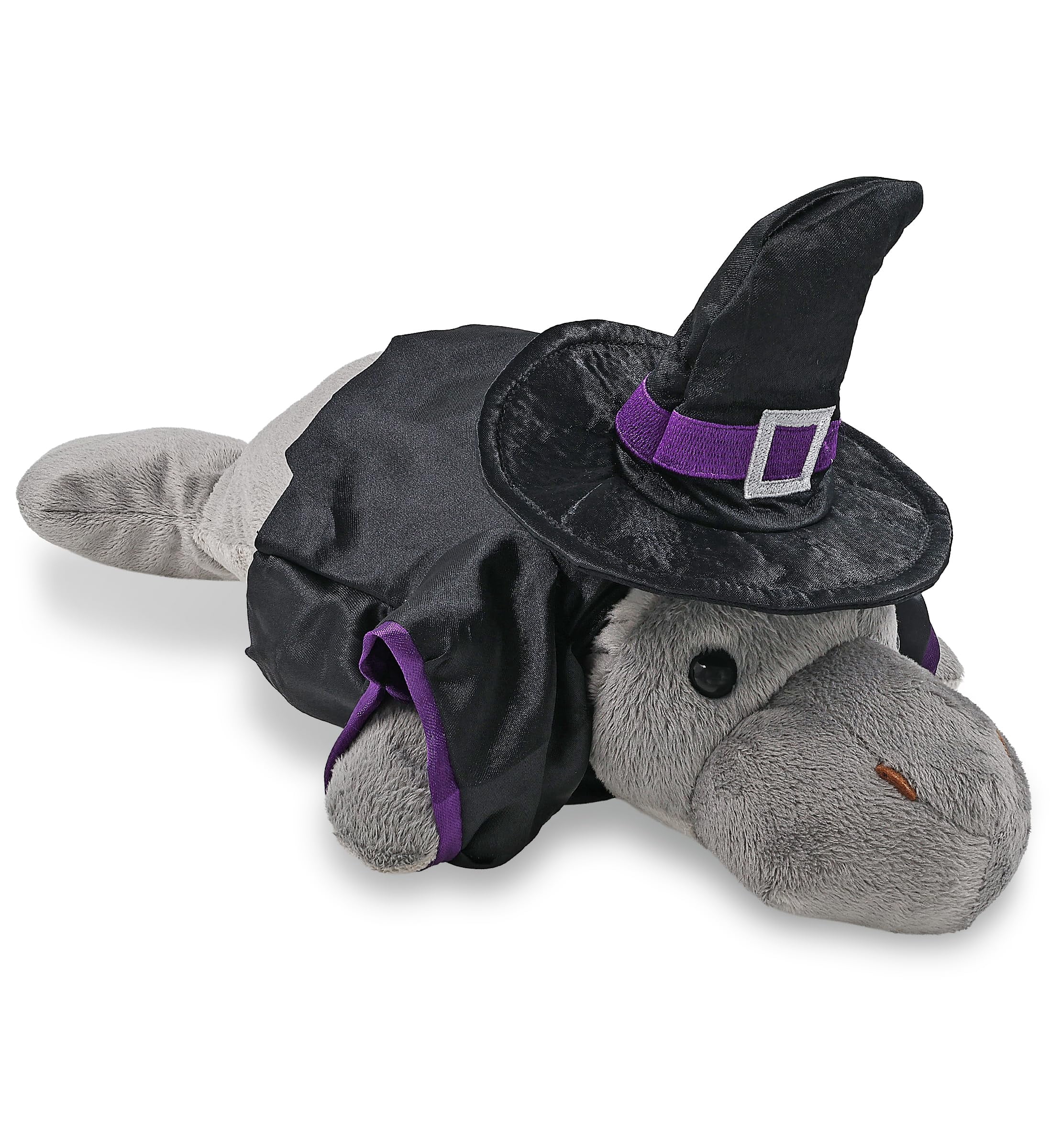 DolliBu Wild Collection Grey Manatee Stuffed Animal with Witch Costume ...