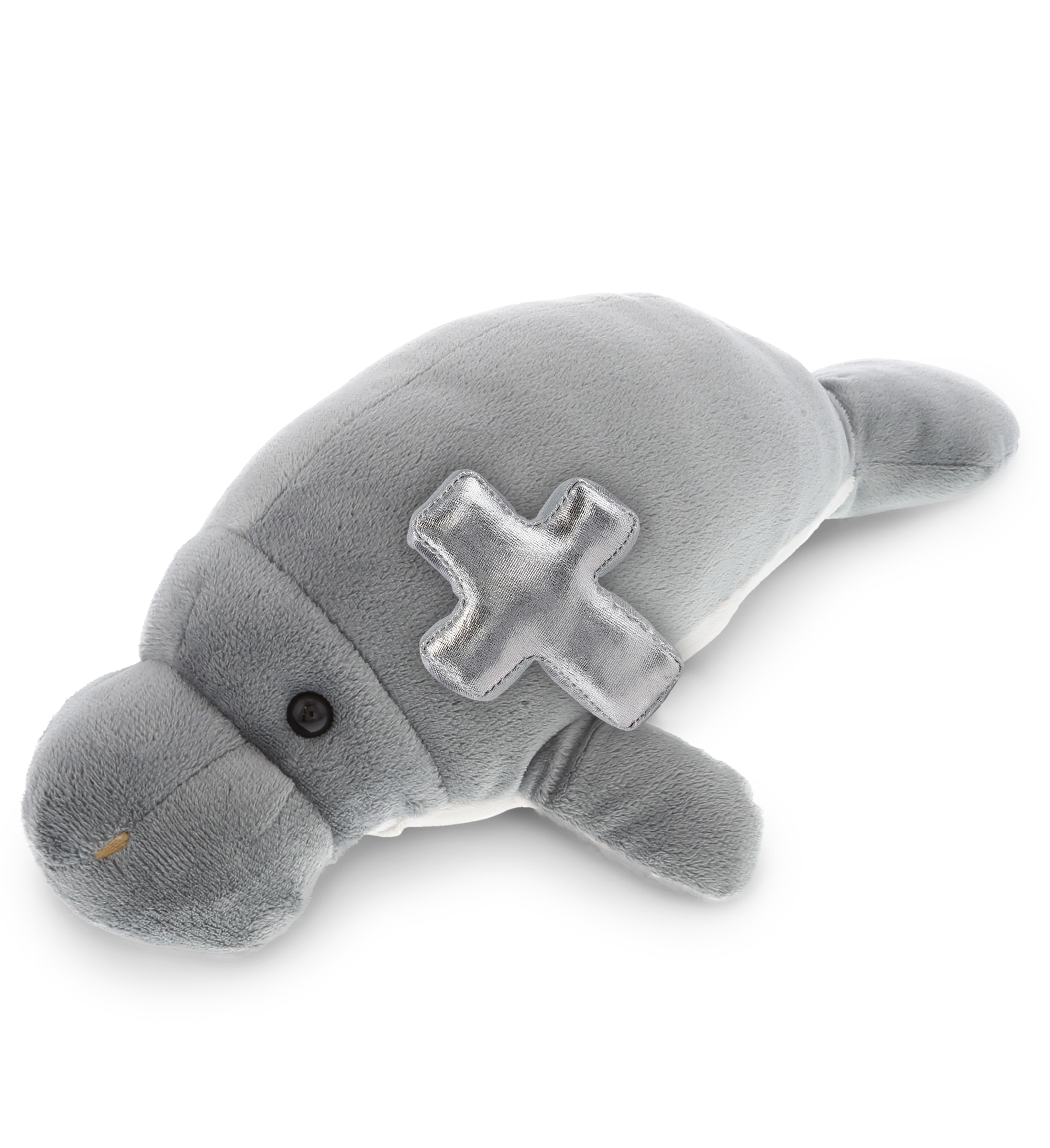 DolliBu Wild Collection Manatee Stuffed Animal with Silver Cross Plush ...
