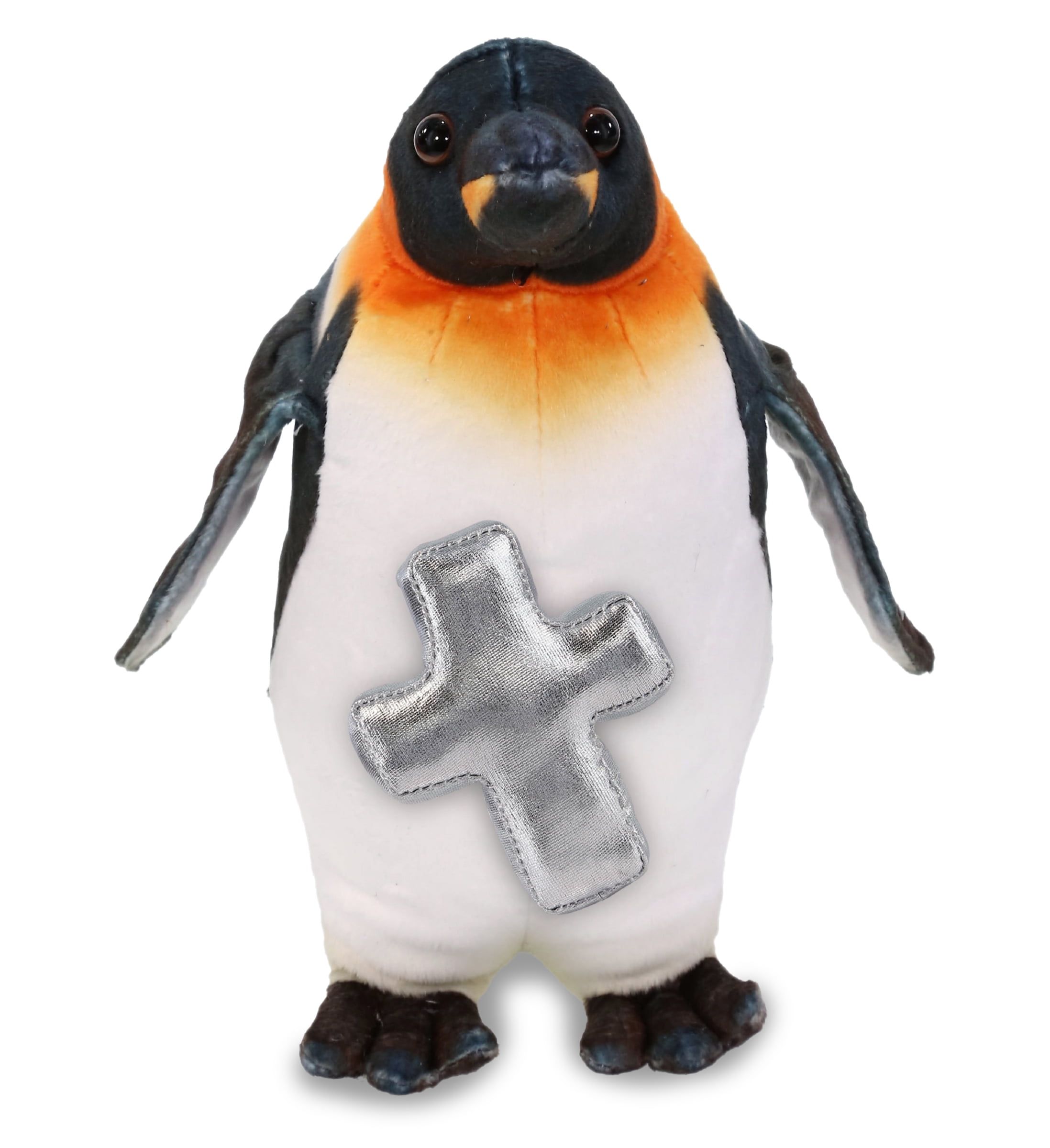 DolliBu Wild Collection Penguin Stuffed Animal with Silver Cross Plush ...
