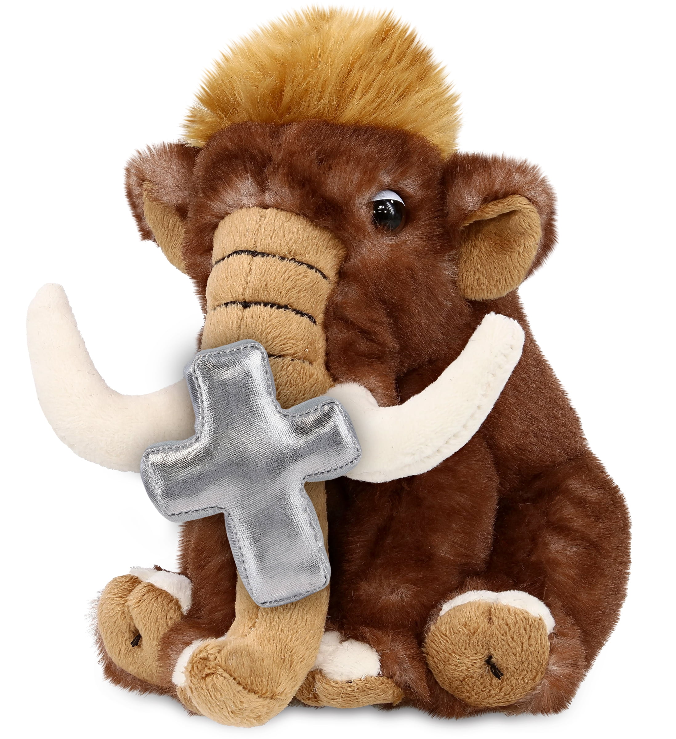DolliBu Wild Mammoth Stuffed Animal with Silver Cross Plush - Religious ...