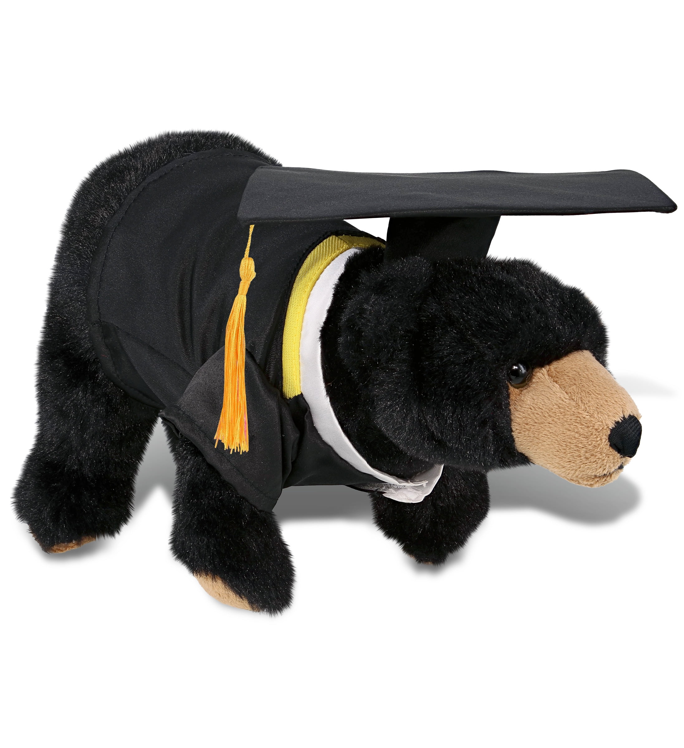DolliBu Wild Small Black Bear Graduation Plush Toy - Super Soft ...