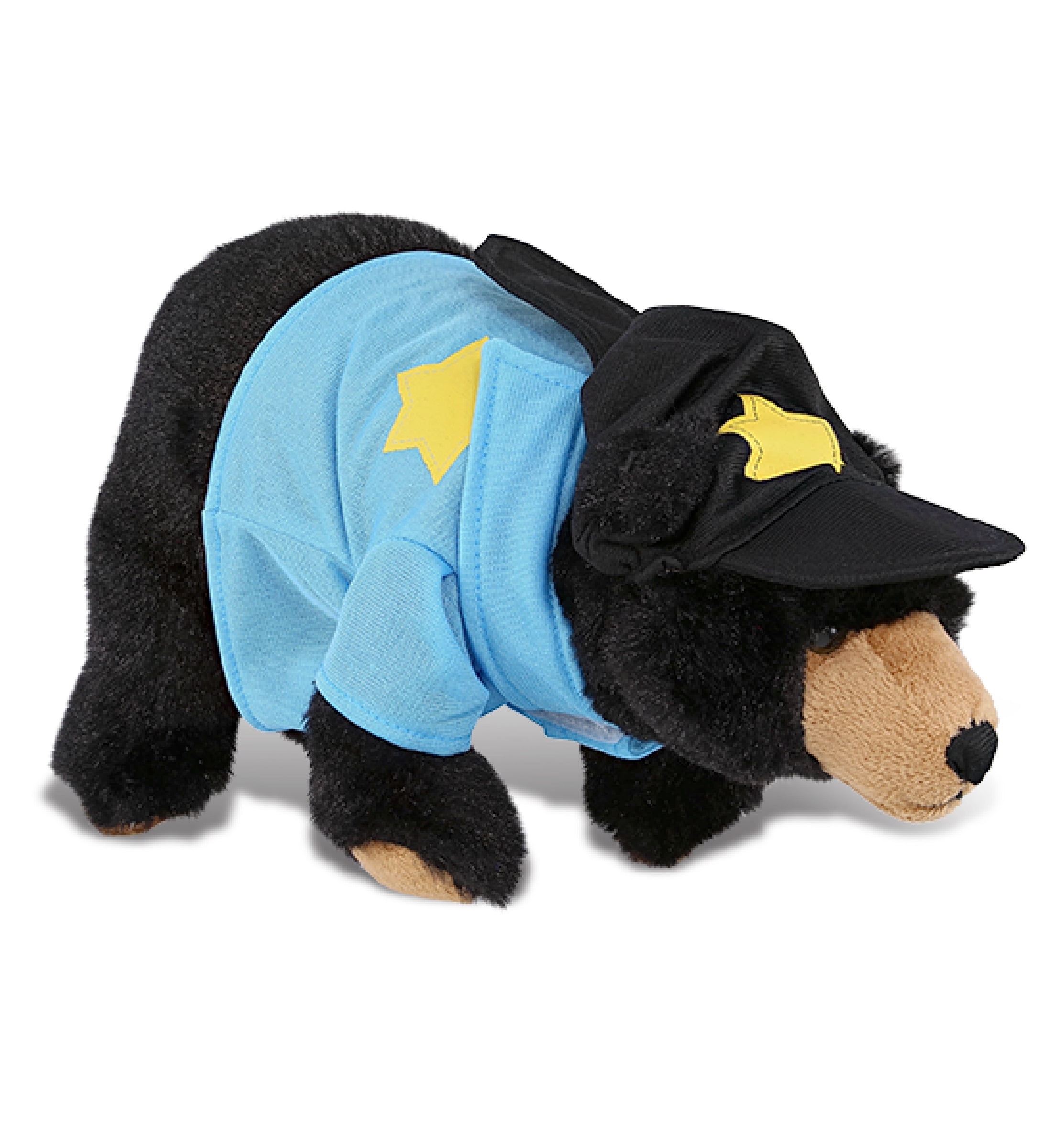 DolliBu Wild Small Black Bear Police Officer Super Soft Plush Toy ...