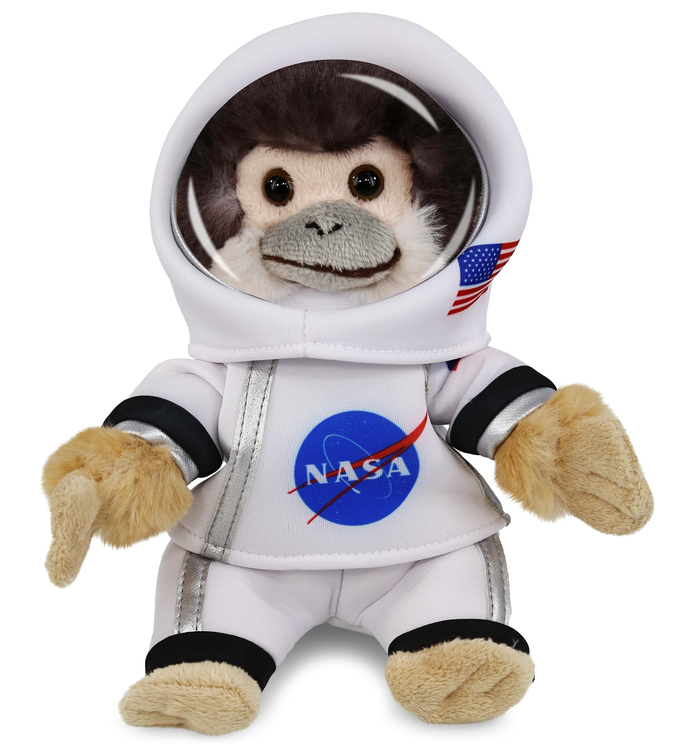 DolliBu Wild Squirrel Monkey Astronaut Plush Toy - Super Soft Wild Life ...