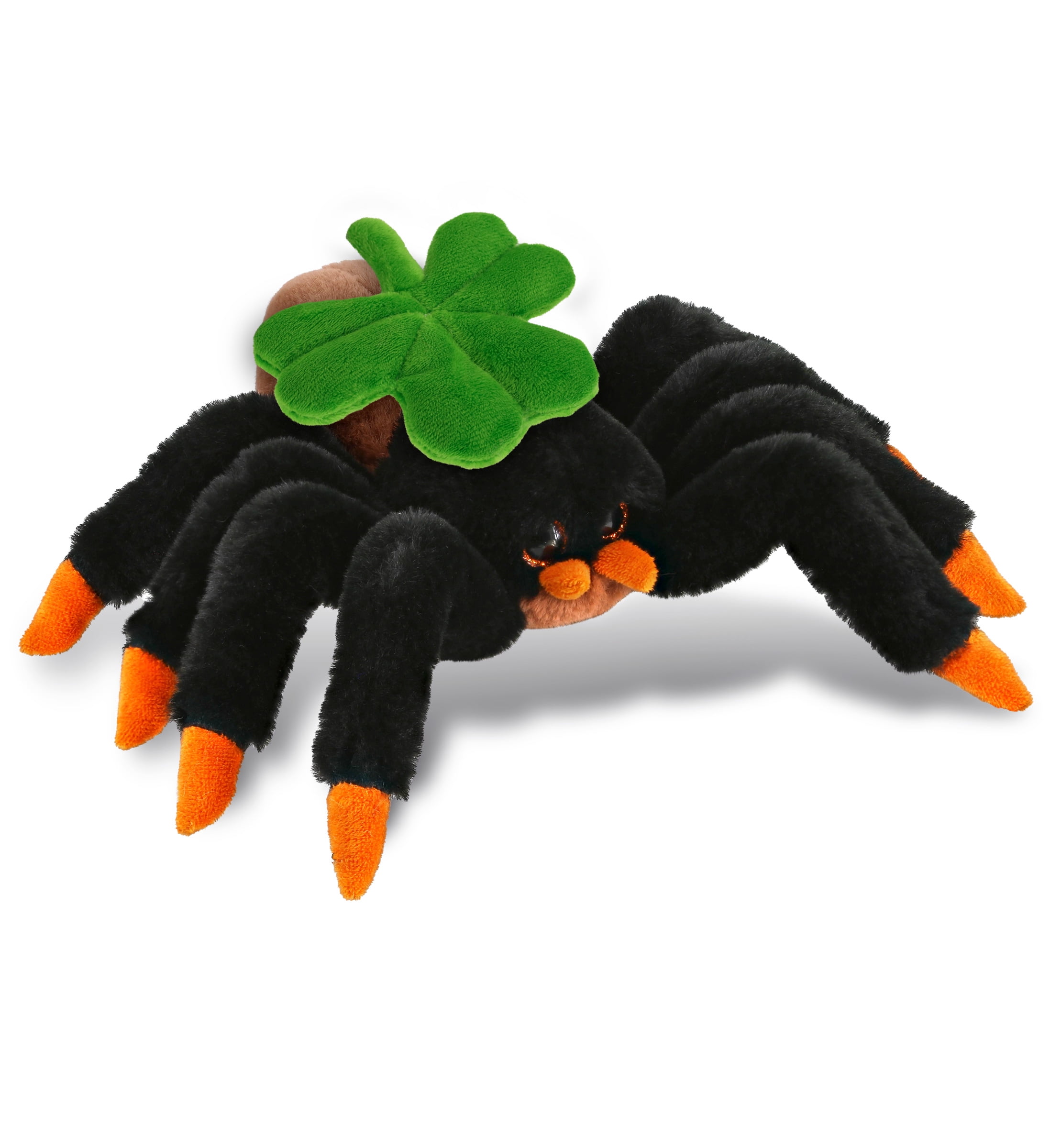 DolliBu Wild Tarantula Spider Stuffed Animal with Green Plush Shamrock ...