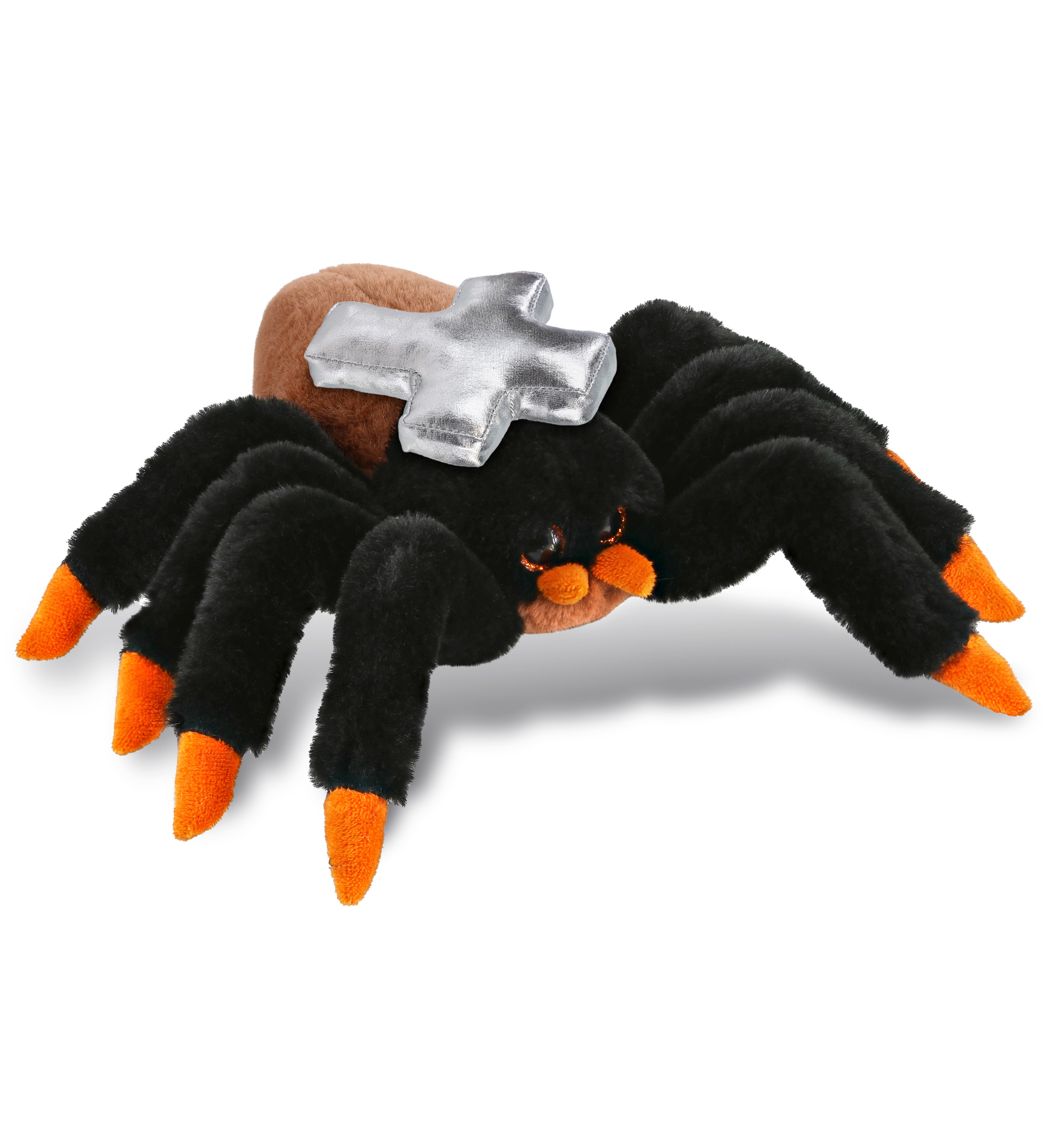 DolliBu Wild Tarantula Spider Stuffed Animal with Silver Cross Plush ...
