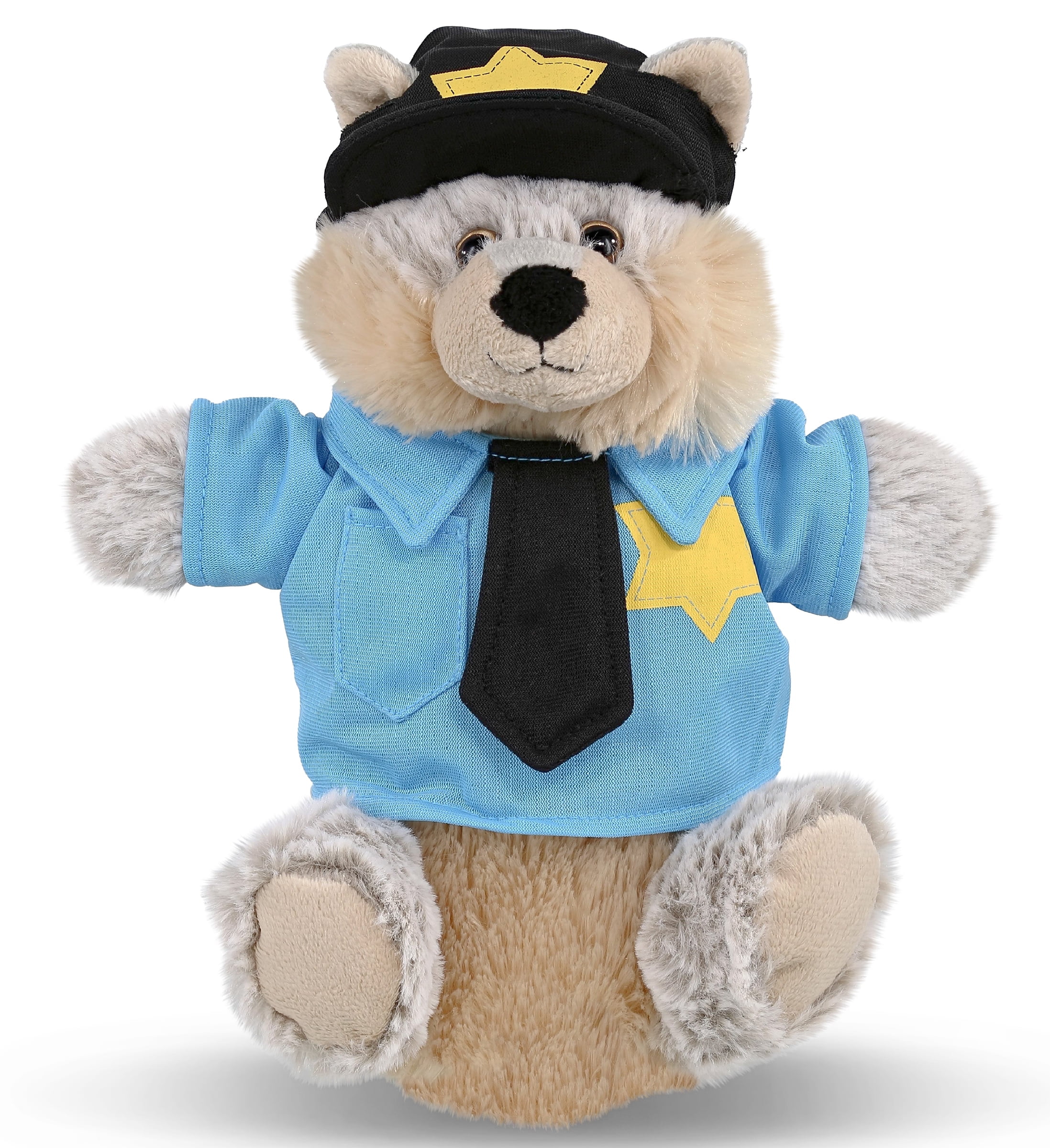 DolliBu Wolf Police Officer Super Soft Hand Puppet Plush Toy - Soft ...