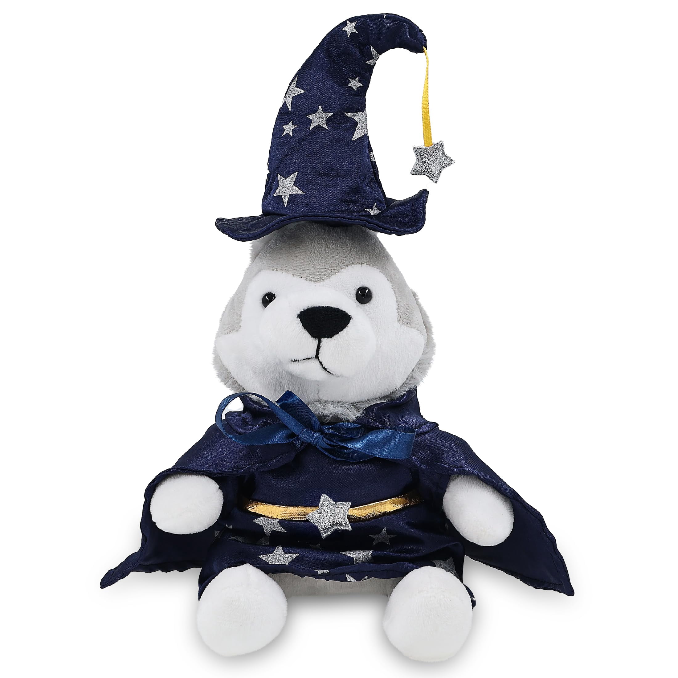DolliBu Wolf Stuffed Animal with Wizard Costume - Cute Wildlife Plush ...