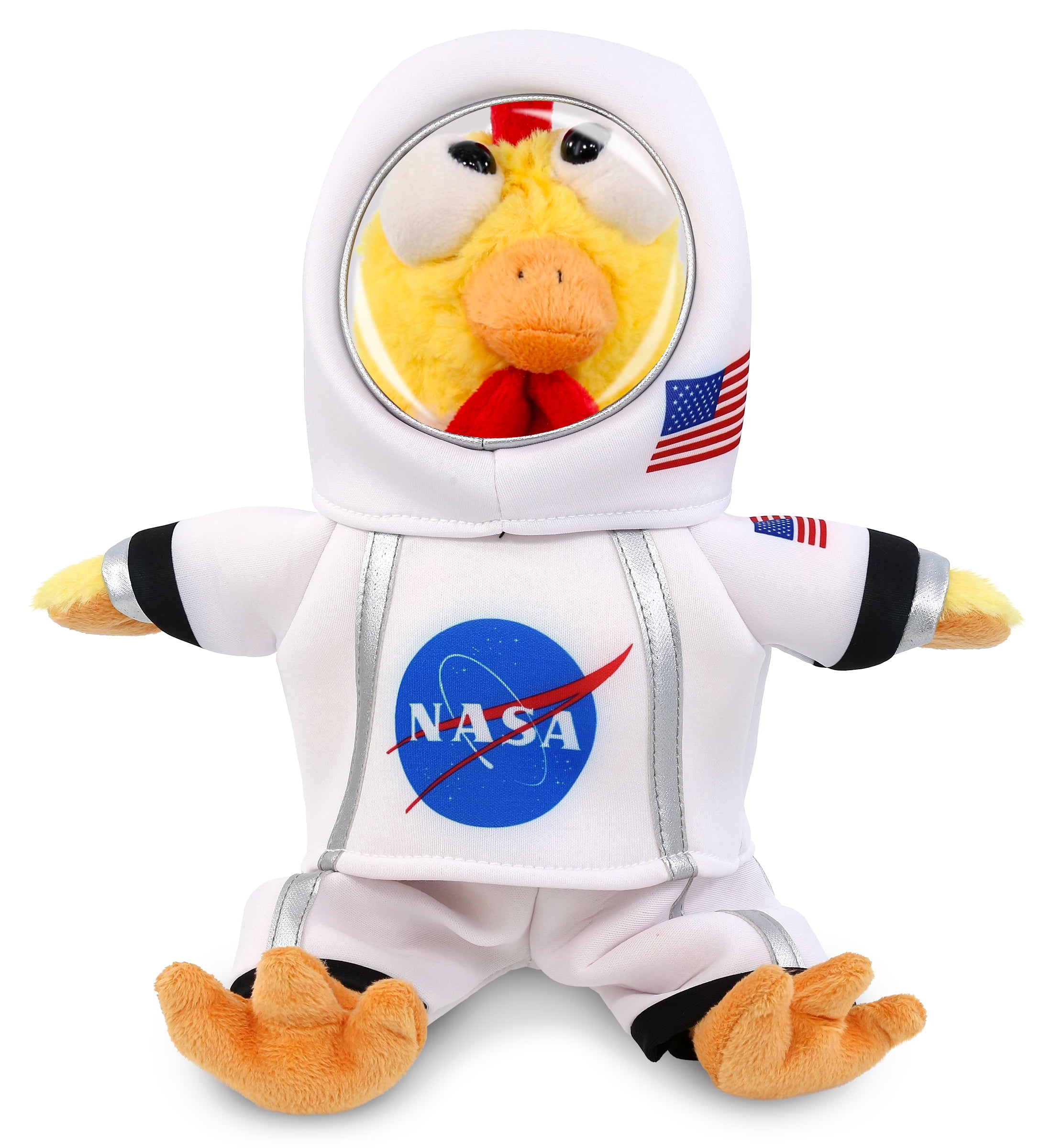 DolliBu Yellow Rooster Astronaut Plush Toy - Super Soft Farm Life ...