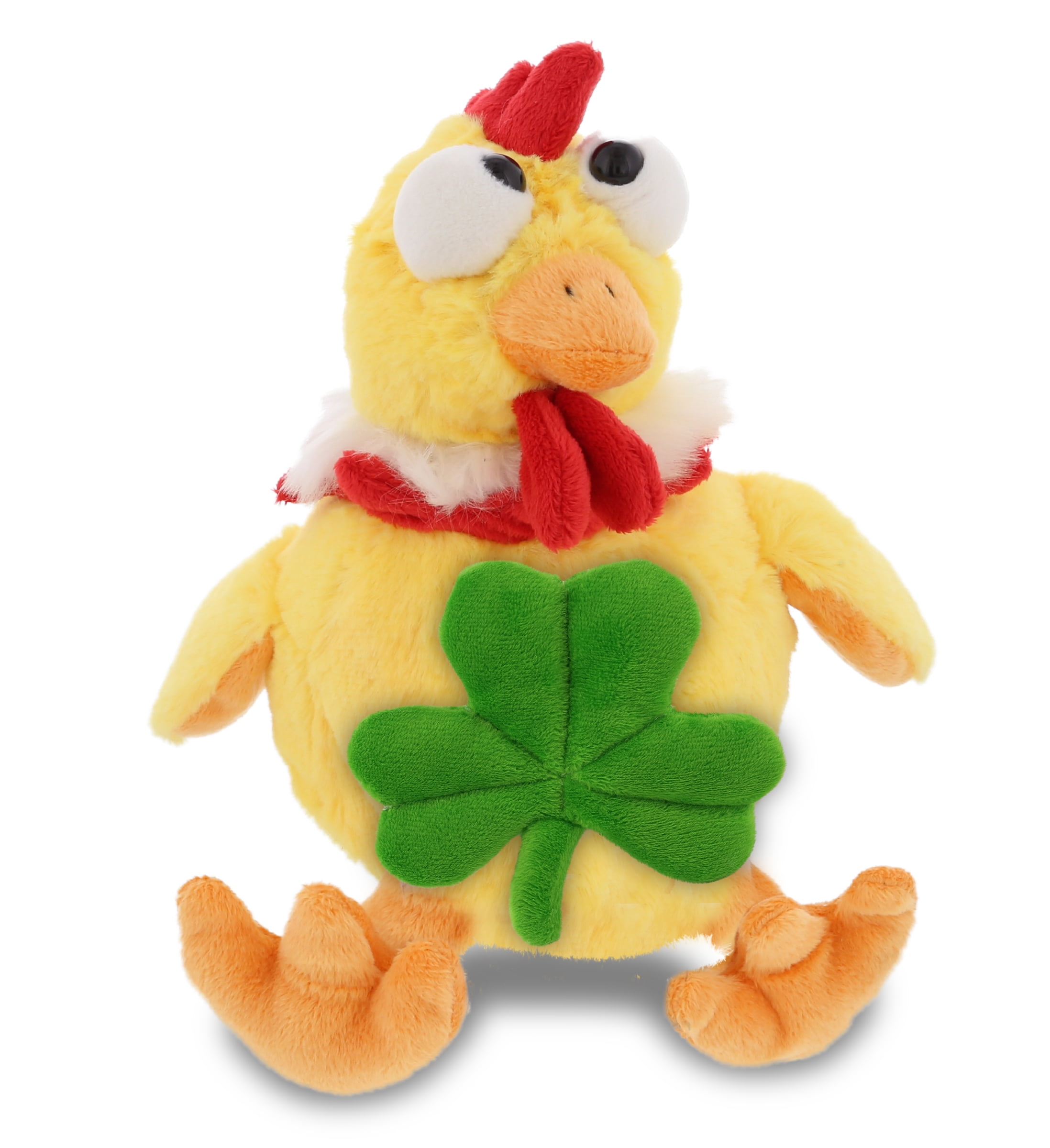 DolliBu Yellow Rooster Stuffed Animal with Green Plush Shamrock, Cute ...