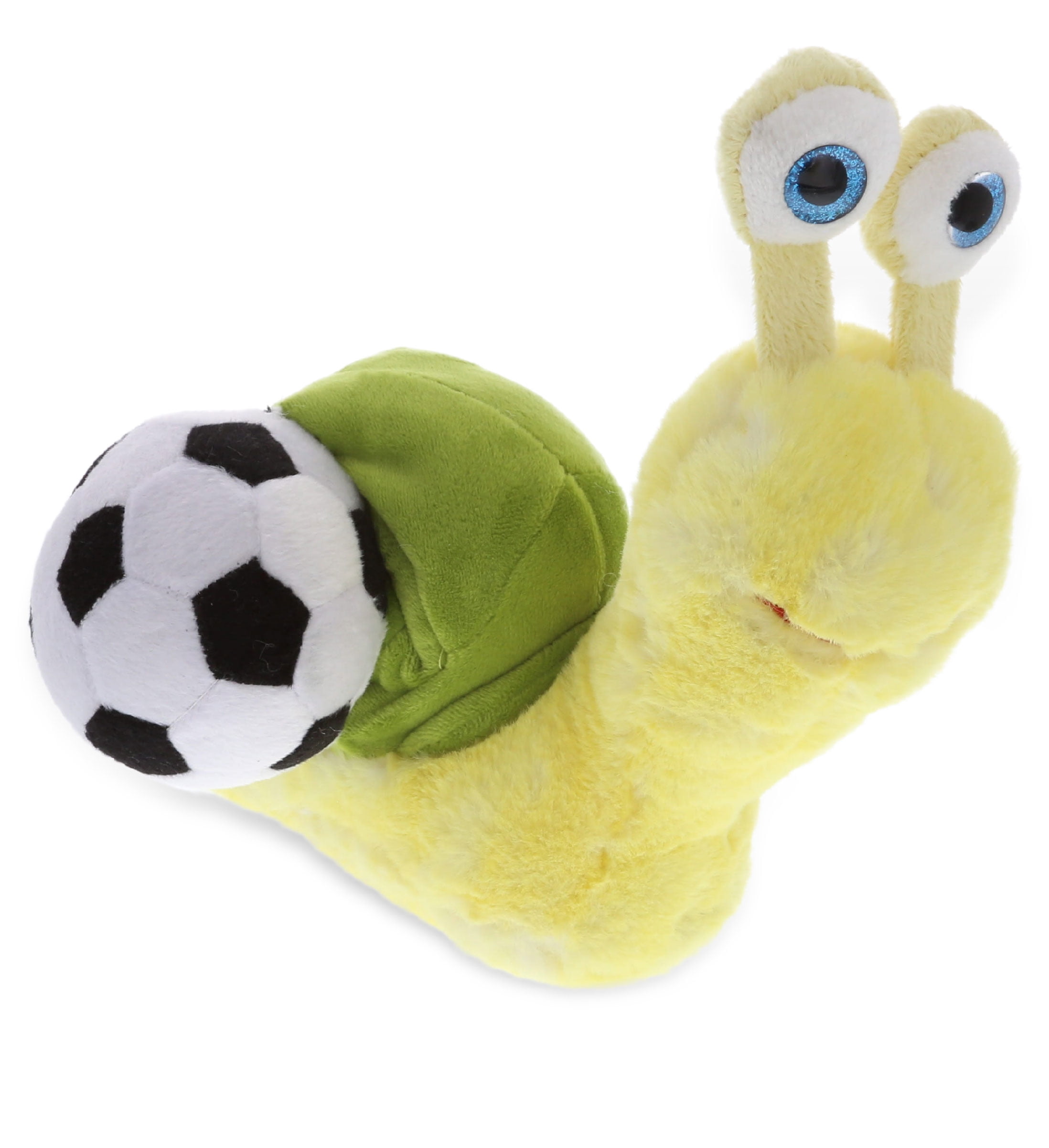 DolliBu Yellow Snail Stuffed Animal with Soccer Ball Plush - Soft Plush ...