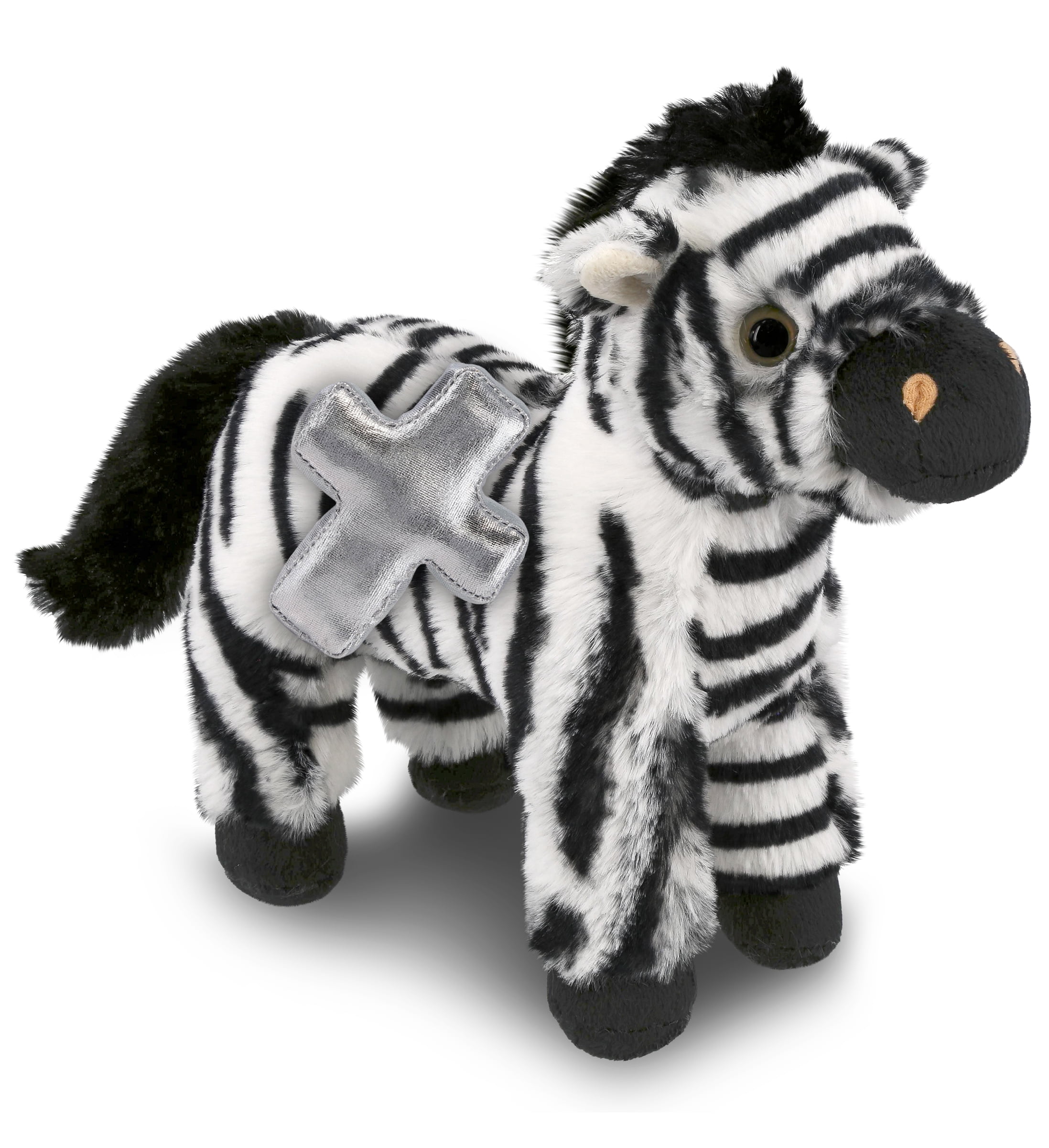 DolliBu Zebra Stuffed Animal with Silver Cross Plush - Religious Baby ...
