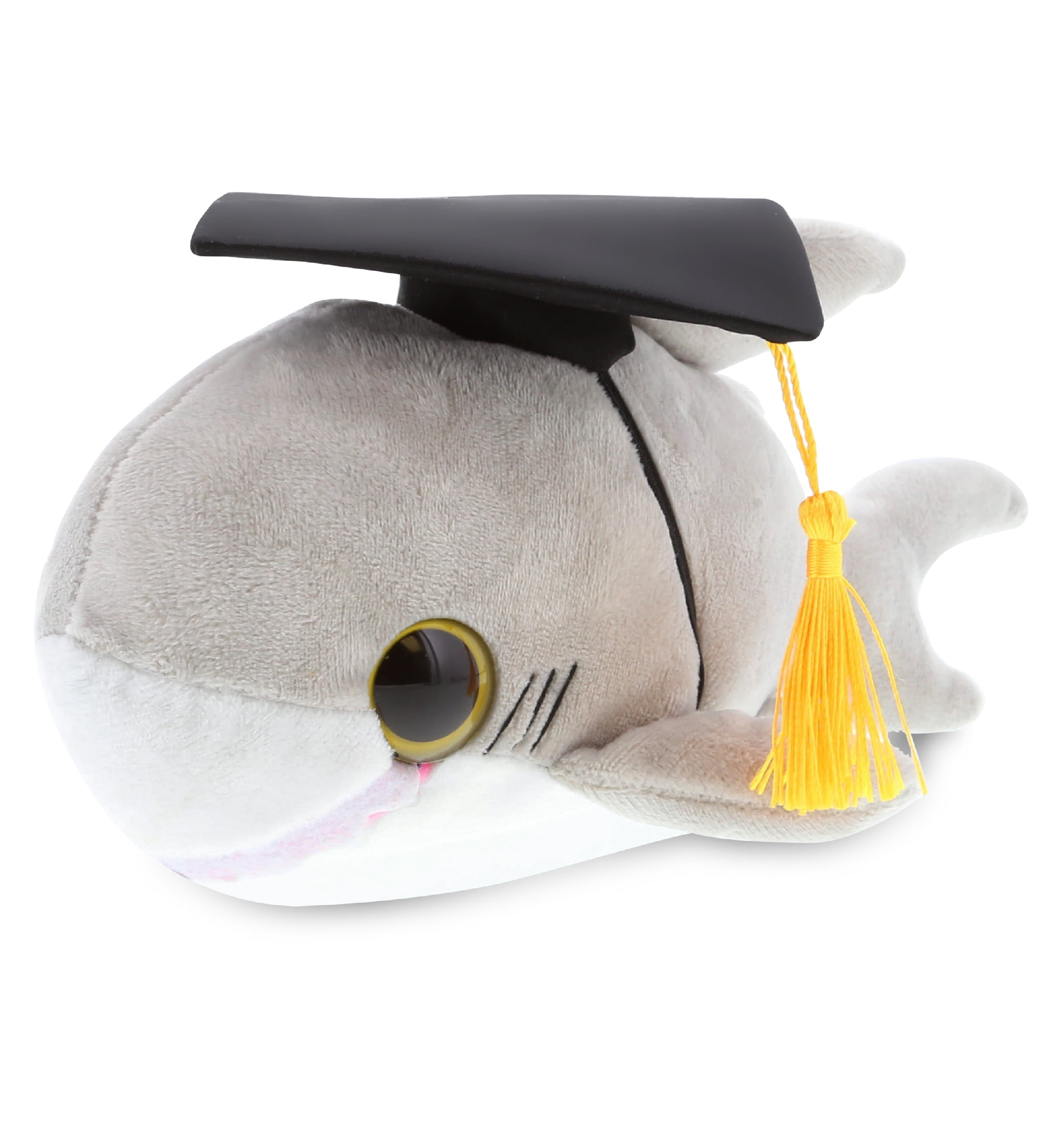 DolliBu Graduation Shark Plush Big Eye - Stuffed Animal with Cap ...