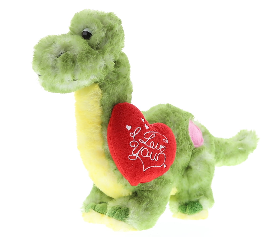 Dollibu Green Dinosaur Plush - 'I Love You' - 10 inch - Ideal for ...