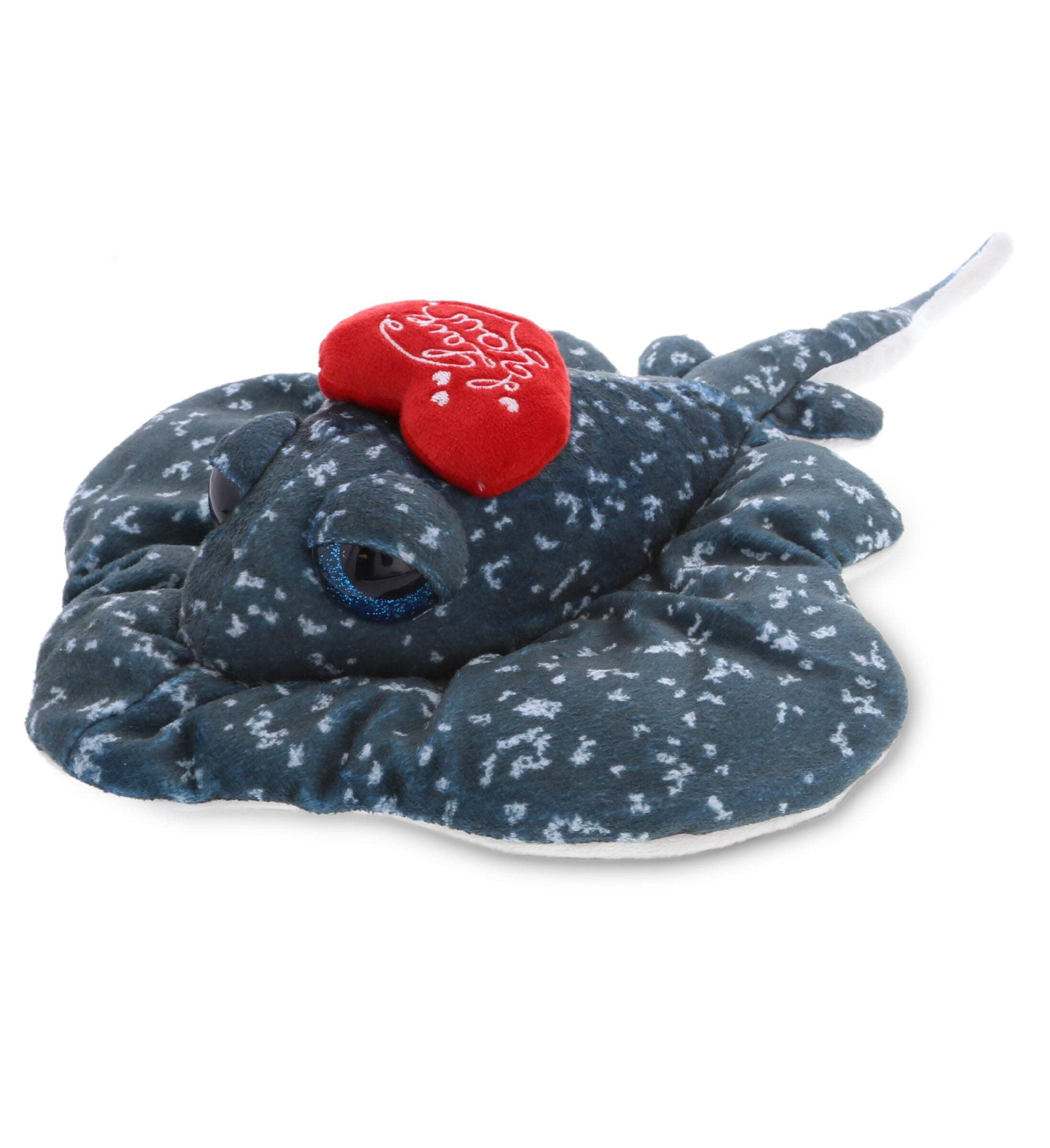Dollibu I Love You Heart Grey Spotted Stingray Plush - 18.5 inches ...