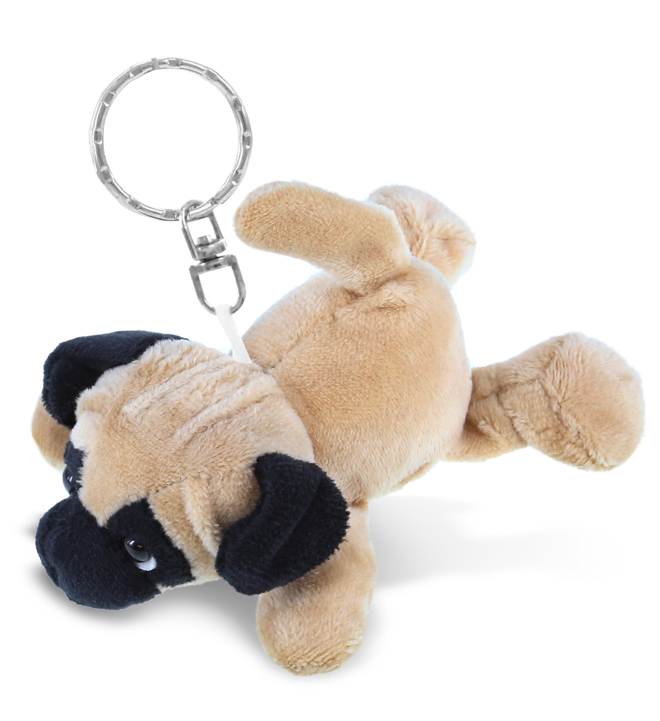 Dollibu Pug Dog Plush Keychain Stuffed Animal Toy – Soft Fur Pet Animal ...