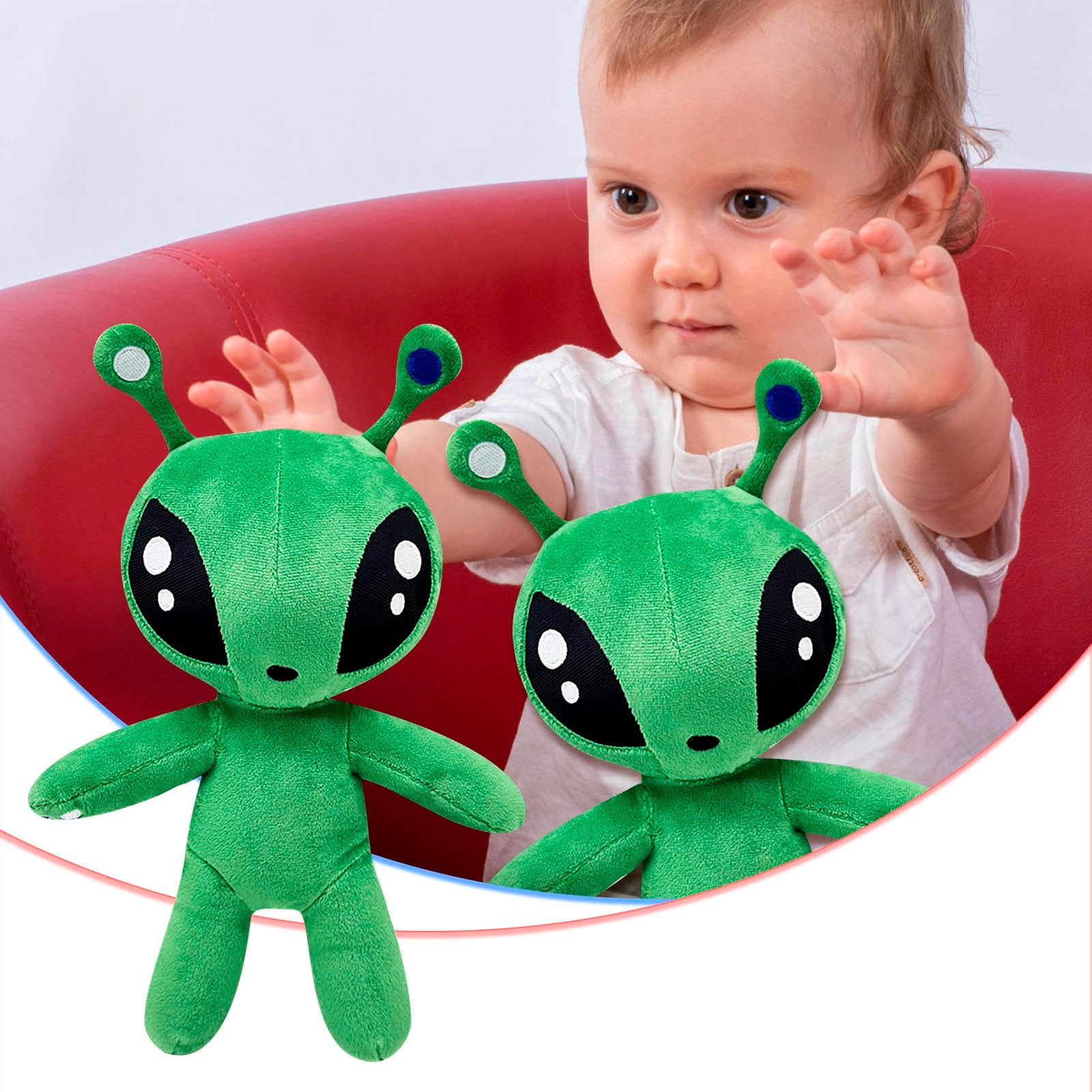 DolliiBu Plush Alien Stuffed Toy – Soft Huggable Green Alien, Adorable ...