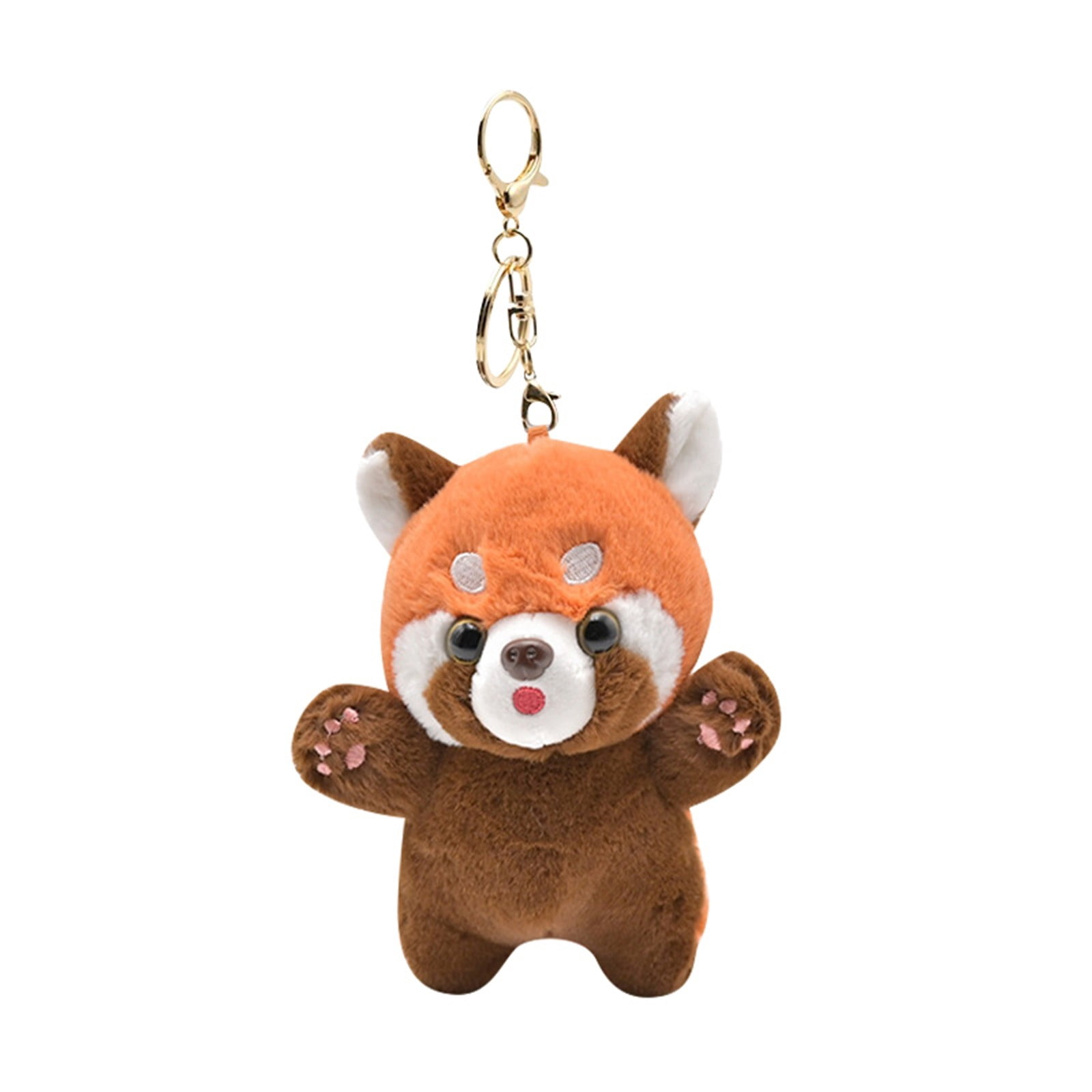 Dolls & Accessories Cute Cartoon Red Panda Keychain Soft Stuffed Animal ...