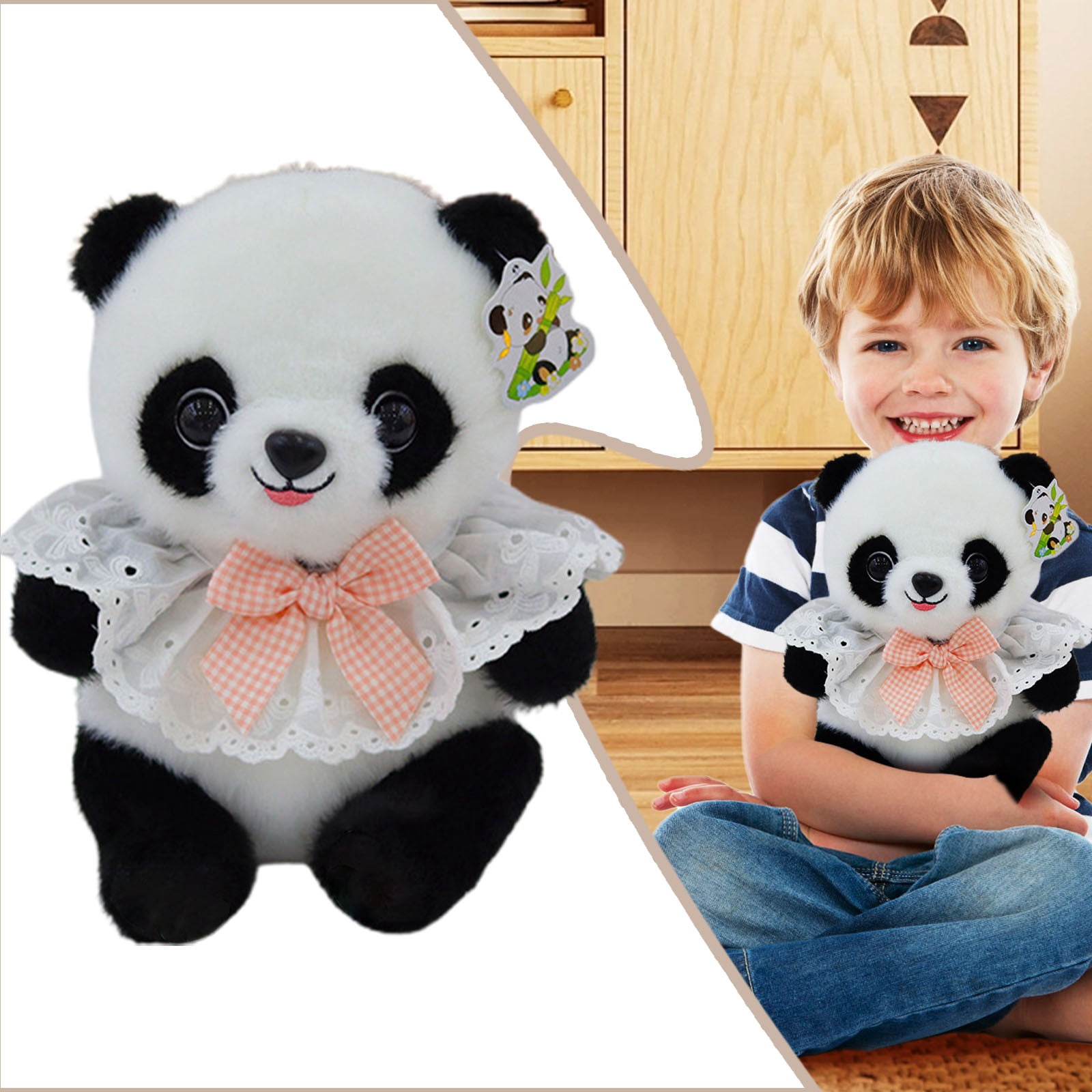 Dolls & Accessories Cute Costume Changing Flower Panda Plush Toys Giant ...