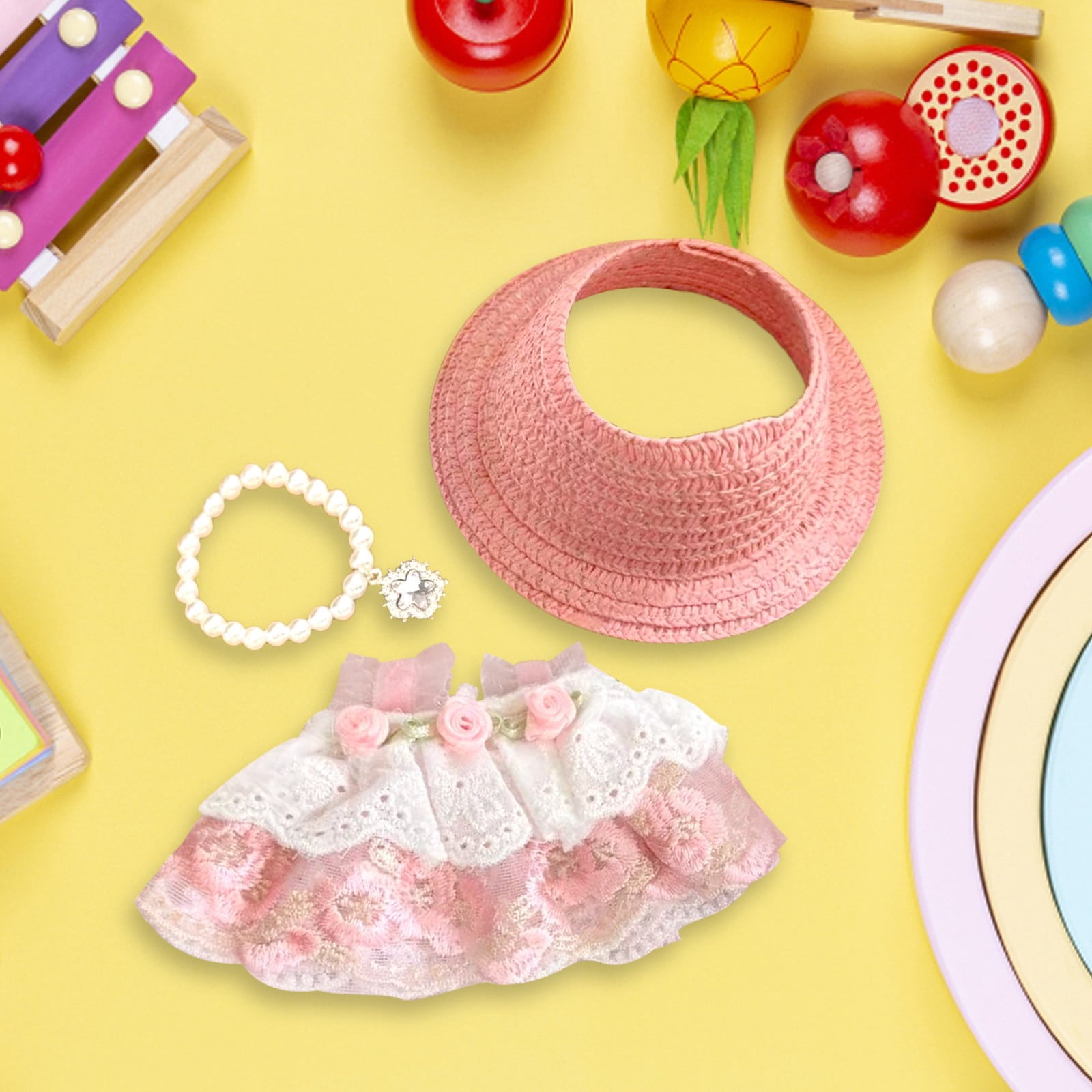Dolls Accessories Dress Doll Outfit Girls Play Costume Soft Fabric ...