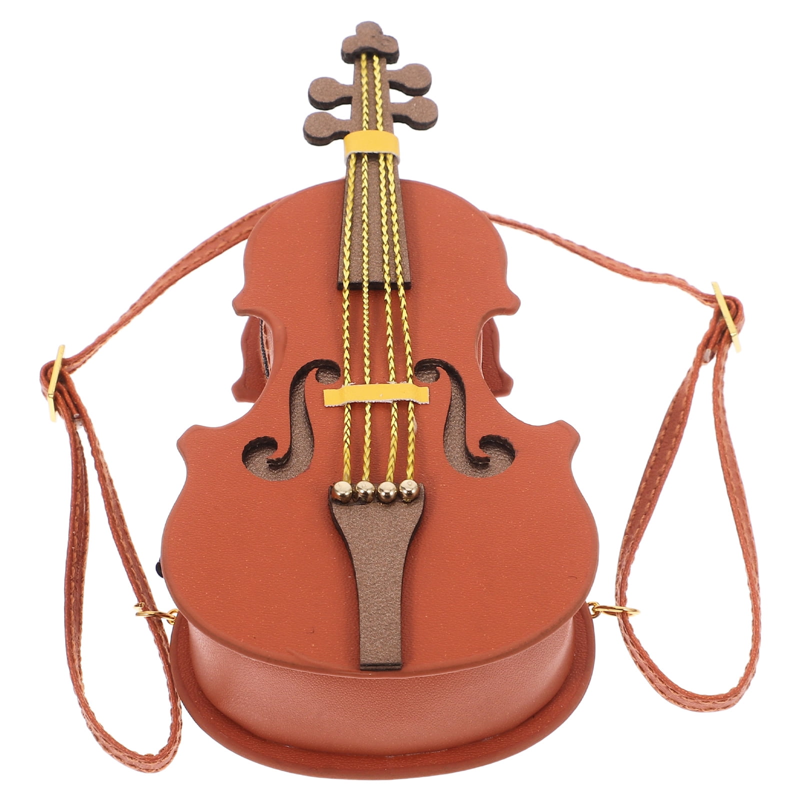Dolls Violin Shaped Backpack Dolls Music Bag Tote Miniature Violin ...