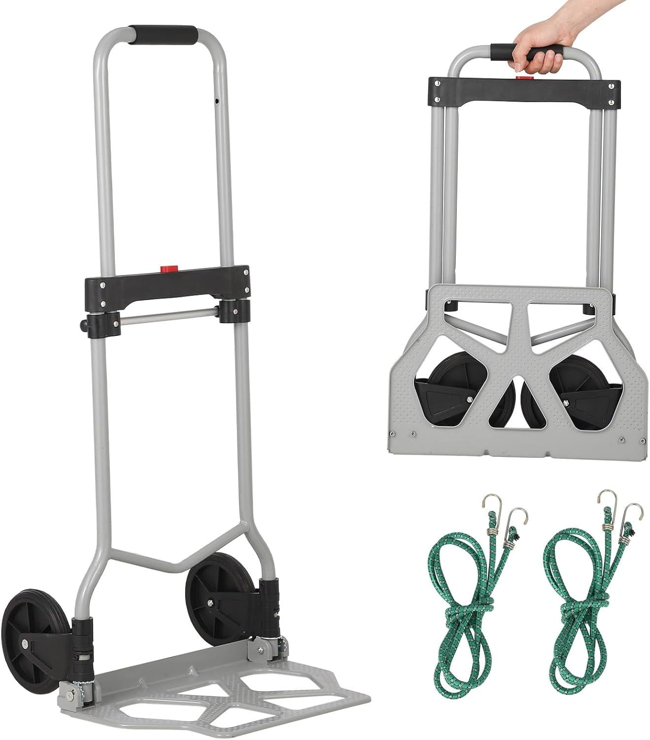 Dolly Cart,Folding Hand Truck with Swivel Handle, Heavy Duty Utility ...