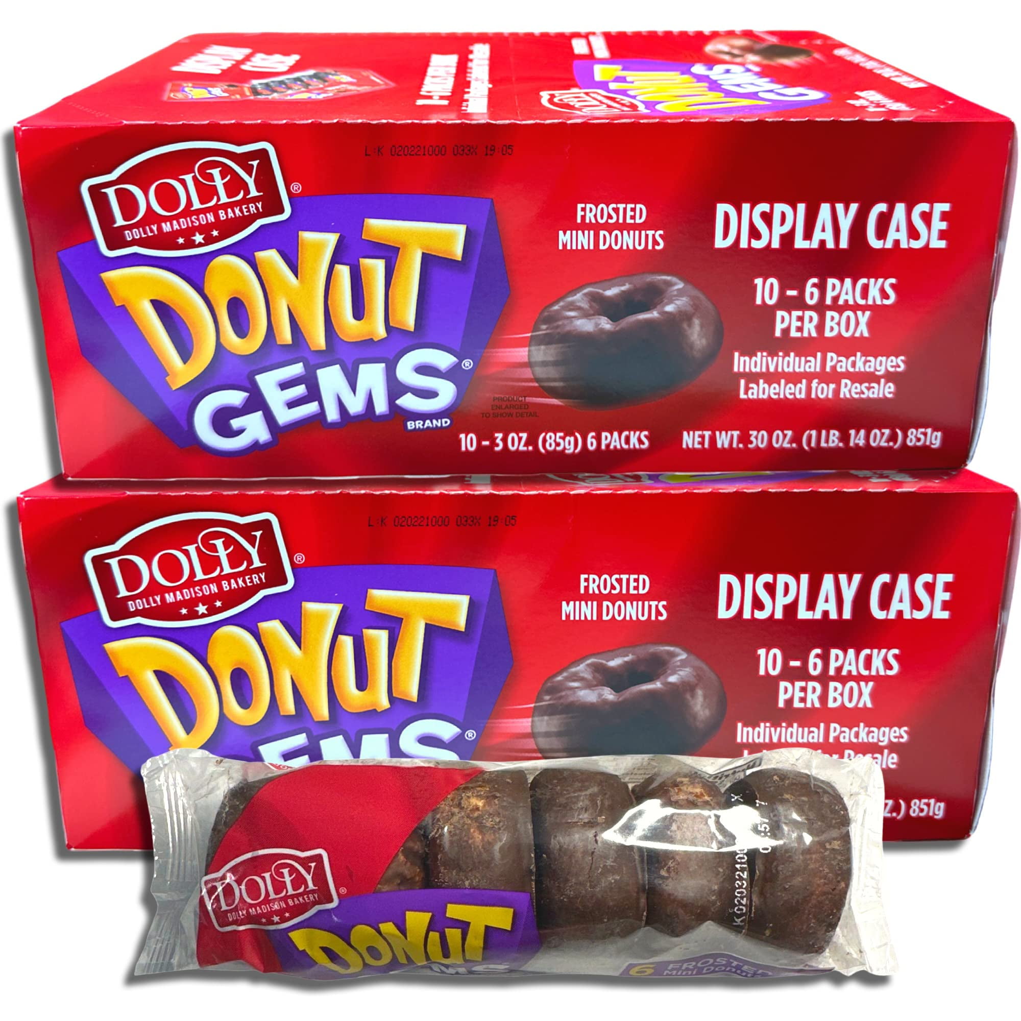 Dolly Madison Dolly Madison Chocolate Frosted Donut Gems Mini Donuts ...