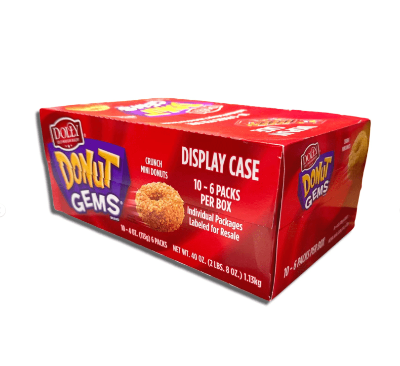 Dolly Madison Donut Gems Crunch Mini Donuts - 40 oz Display Case (10 ...