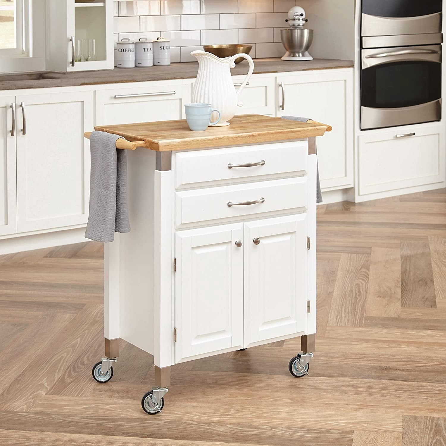 Dolly Madison Off-White Kitchen Cart - Walmart.com