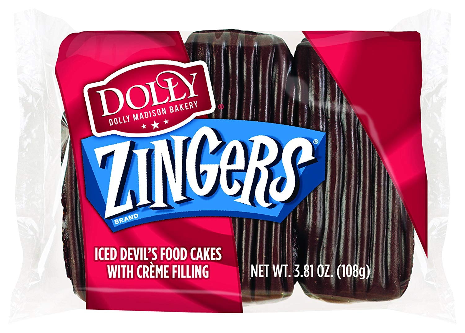 Dolly Madison Zingers, Devil's Food, 3 Cakes (Pack of 6) - Walmart.com