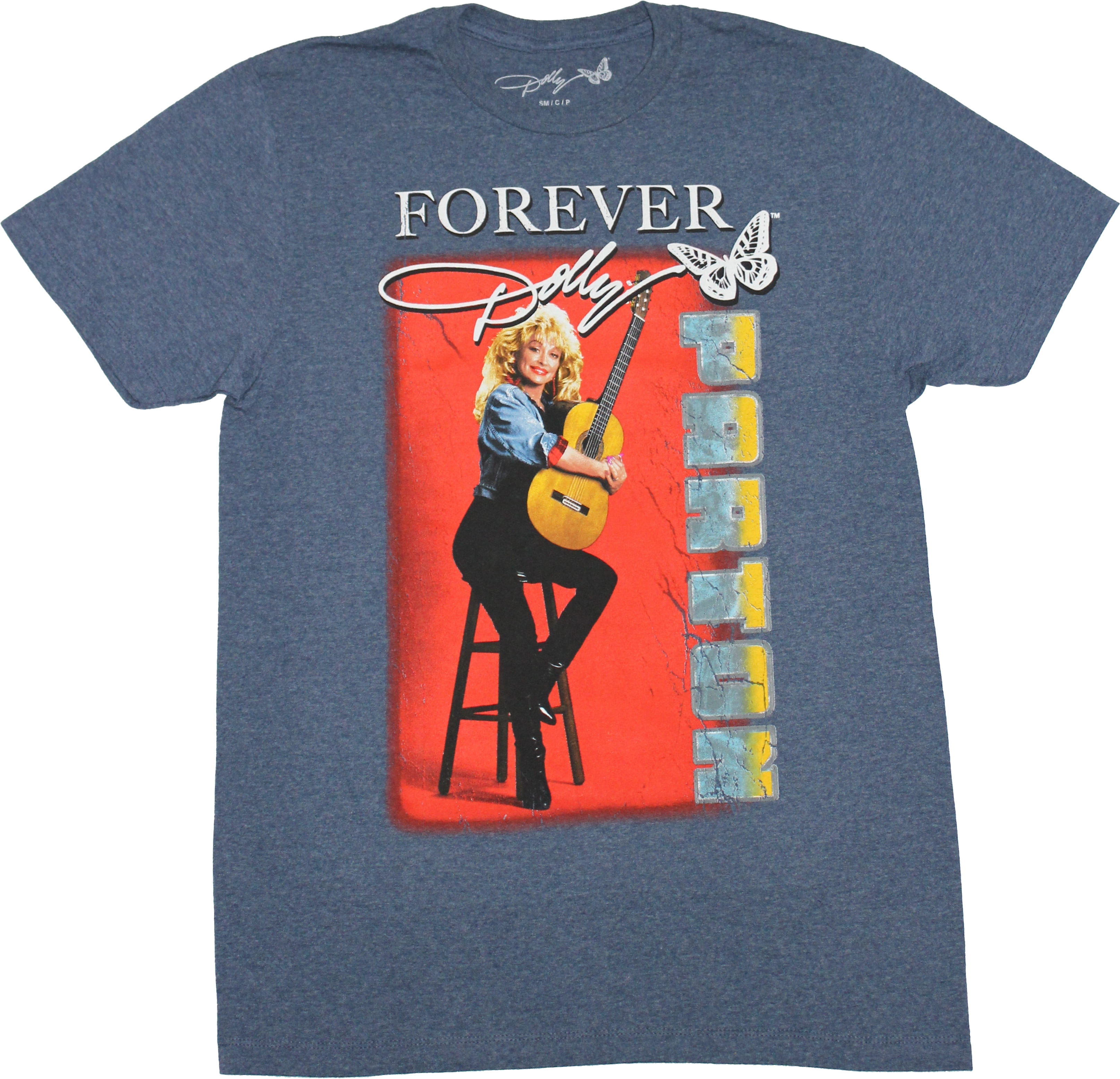 Dolly Pardon Mens T-Shirt - Forever Dolly Sitting Holding Guitar ...